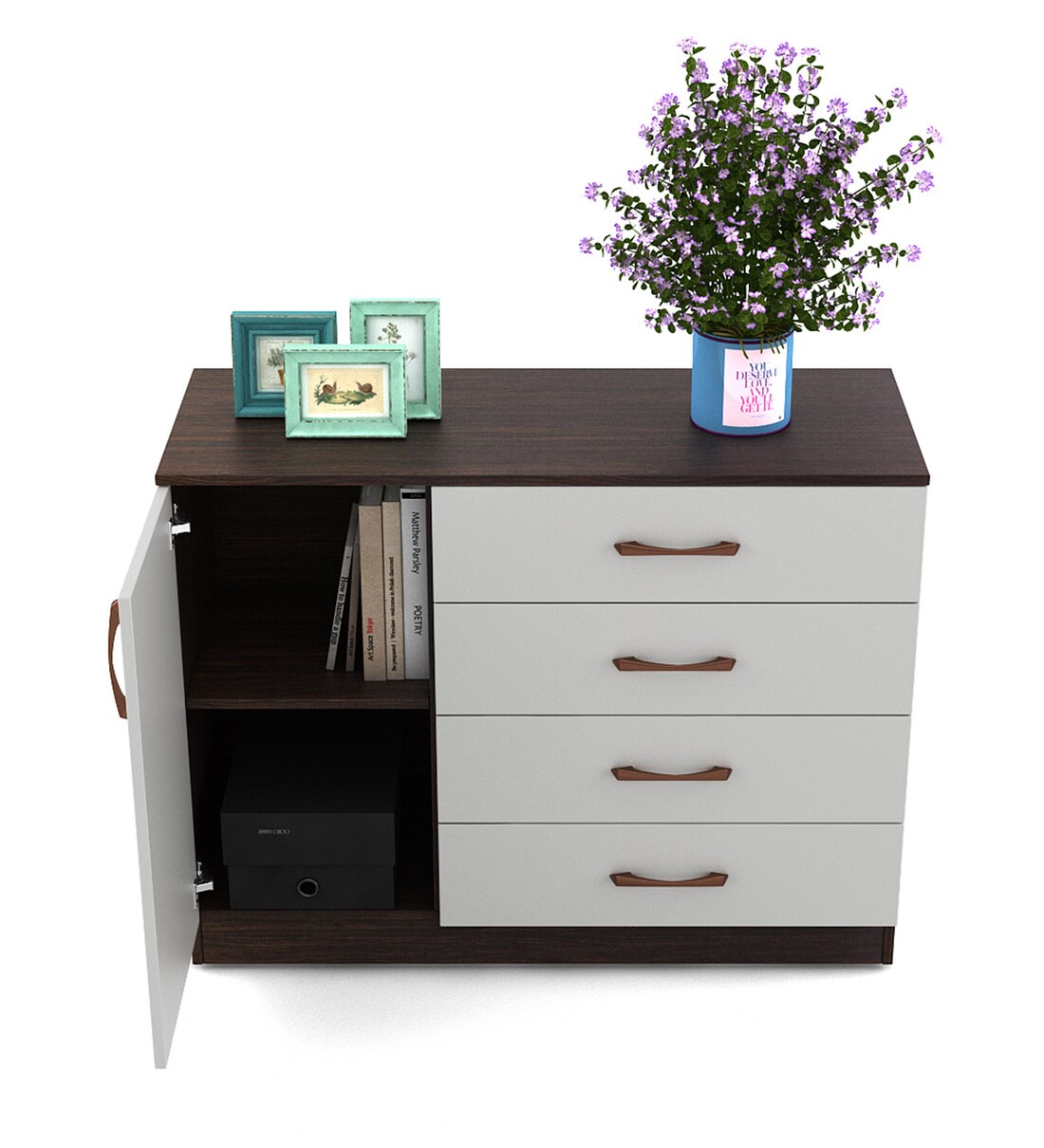 Buy Marvin Sideboard in Choco Walnut Finish by A GLOBIA CREATIONS ...