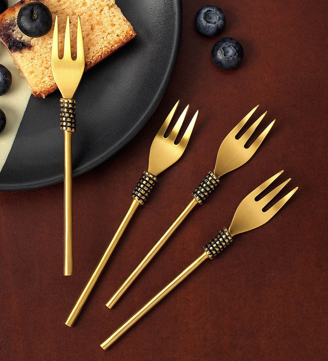 Buy Masai Gold Brass (Set of 4) Fork Set at 100% OFF by Ellementry ...