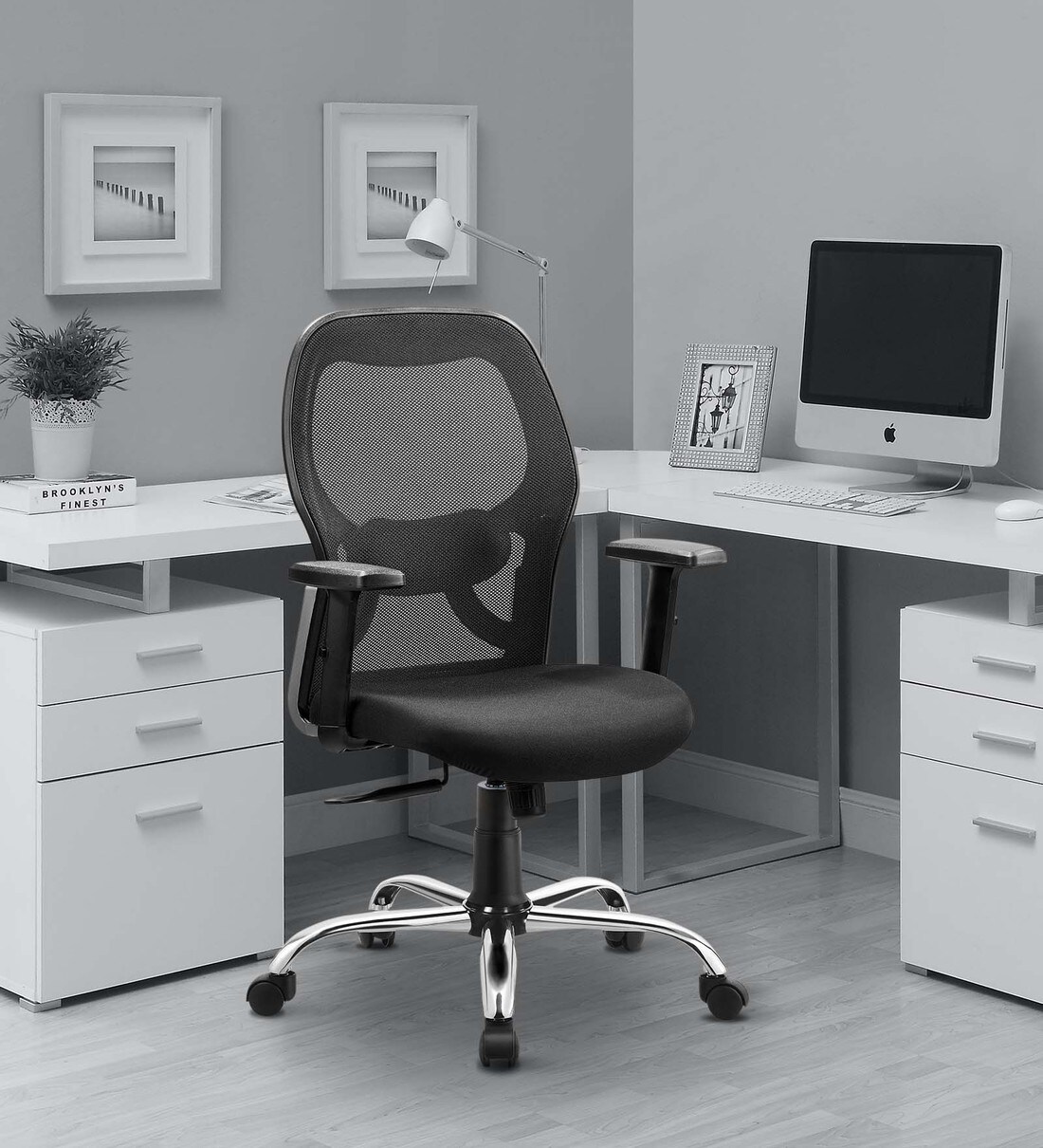 Buy Matrix Mid Back Ergonomic Chair in Black Colour by Oblique Online ...