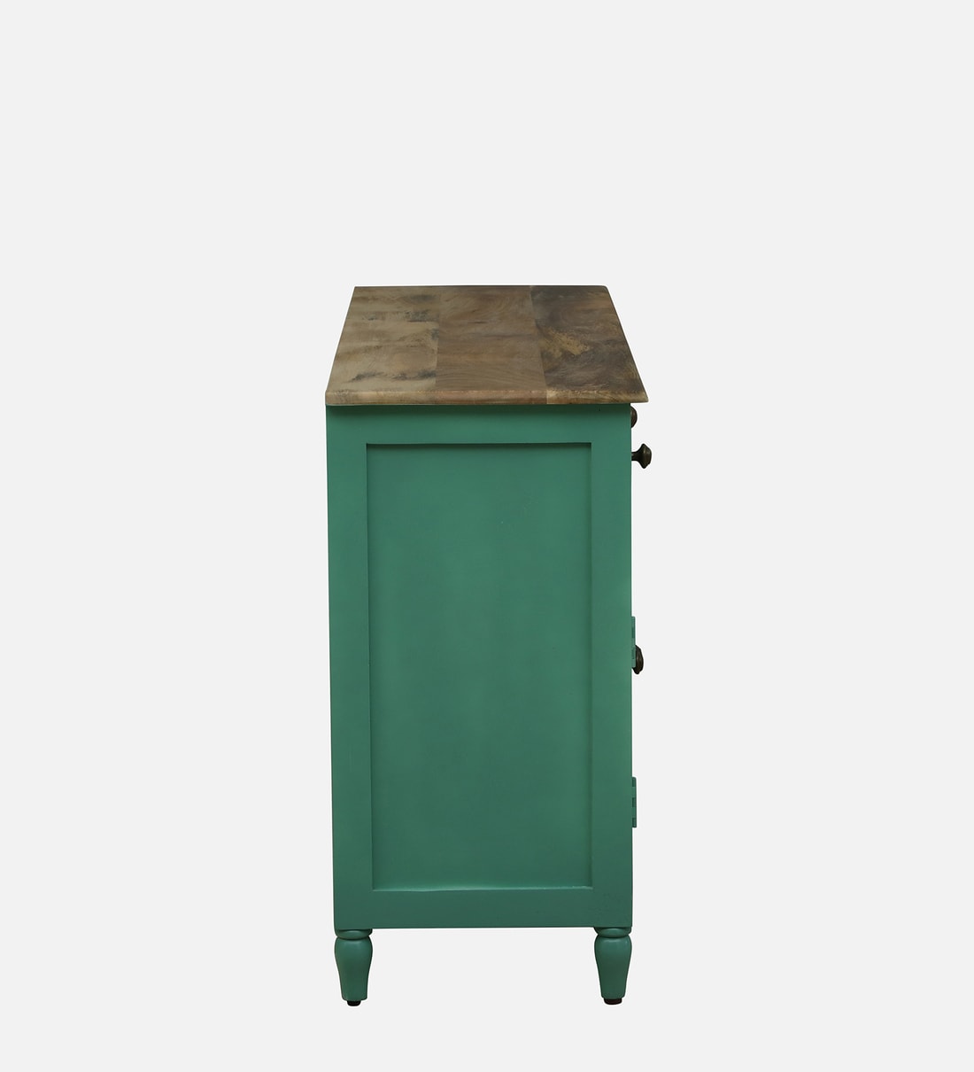 Buy Eloy Solid Wood Sideboard In Pista Green Colour By Bohemiana Online ...