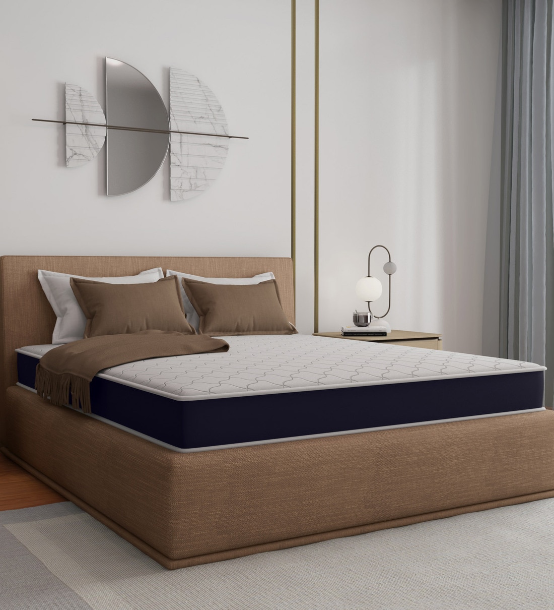 Buy May Dual Firm 5 inch Memory Foam King Size Mattress in White Colour ...