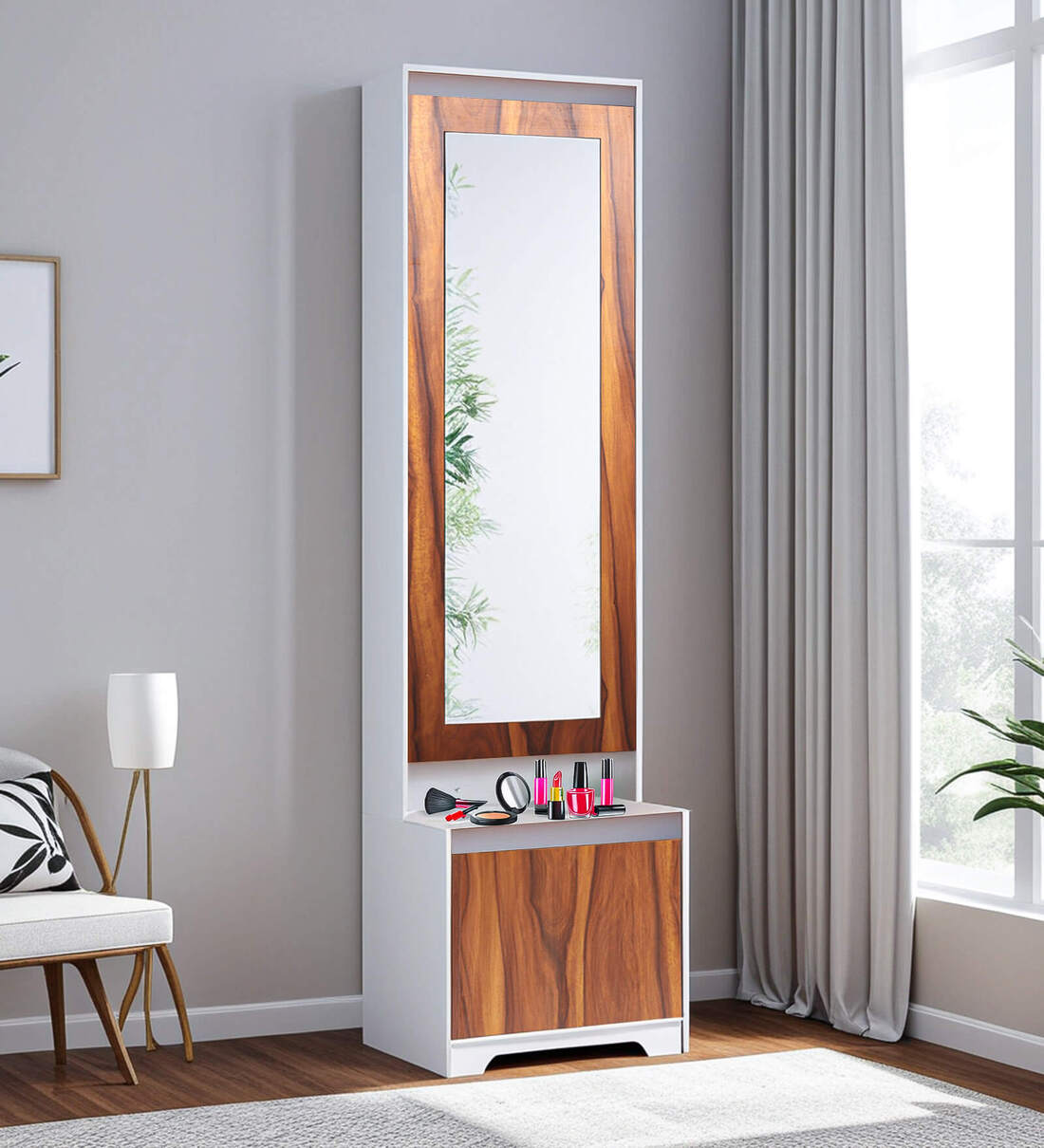Buy Maya Regal Dresser In White & Vintage Sheesham Colour at 38% OFF by ...