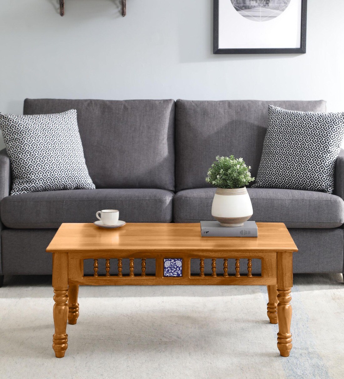 Buy Mayur Sheesham Wood Coffee Table In Rustic Teak Finish at 13% OFF ...