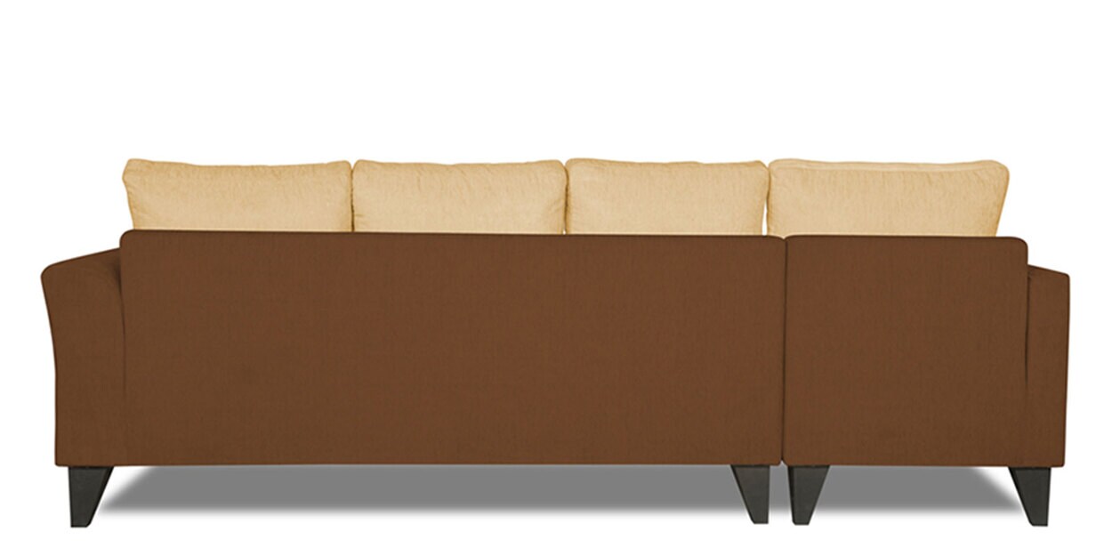 Buy Magneto RHS Sectional Sofa 6 Seater Sofa In Brown & Beige Colour By ...
