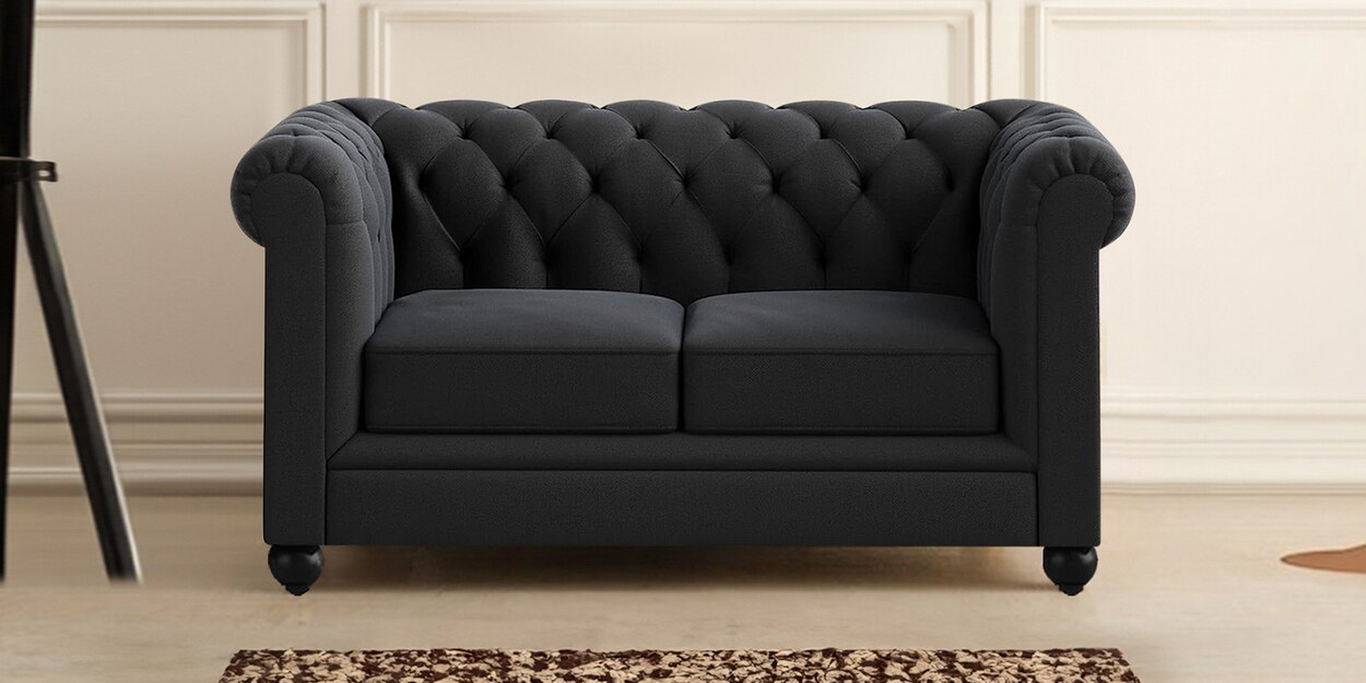 Buy Manchester Fabric 2 Seater Sofa In Ash Grey Colour at 63% OFF by ...