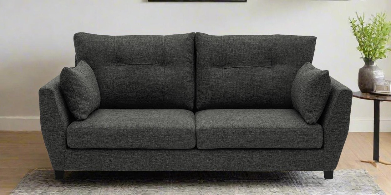 Buy Mario Fabric 2 Seater Sofa in Charcoal Grey Colour at 40% OFF by ...