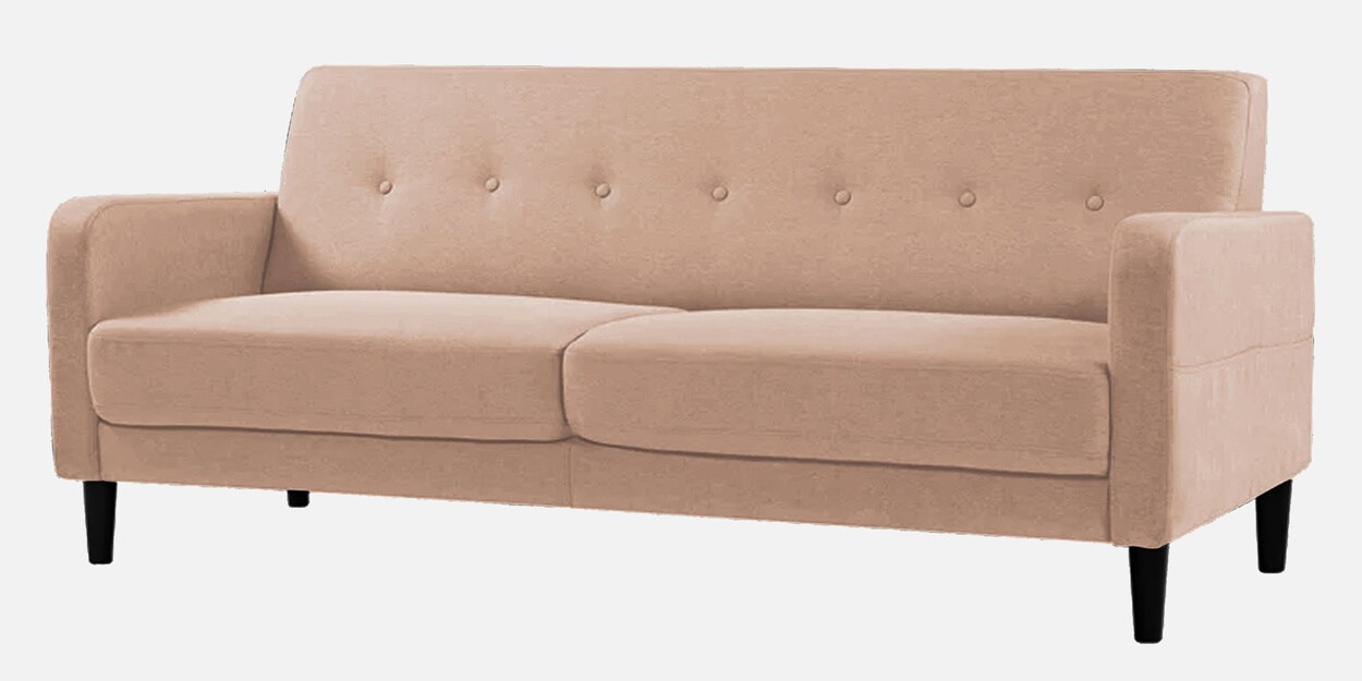 Buy Marq Fabric 3 Seater Sofa in Cosmic Beige Colour by Febonic Online ...
