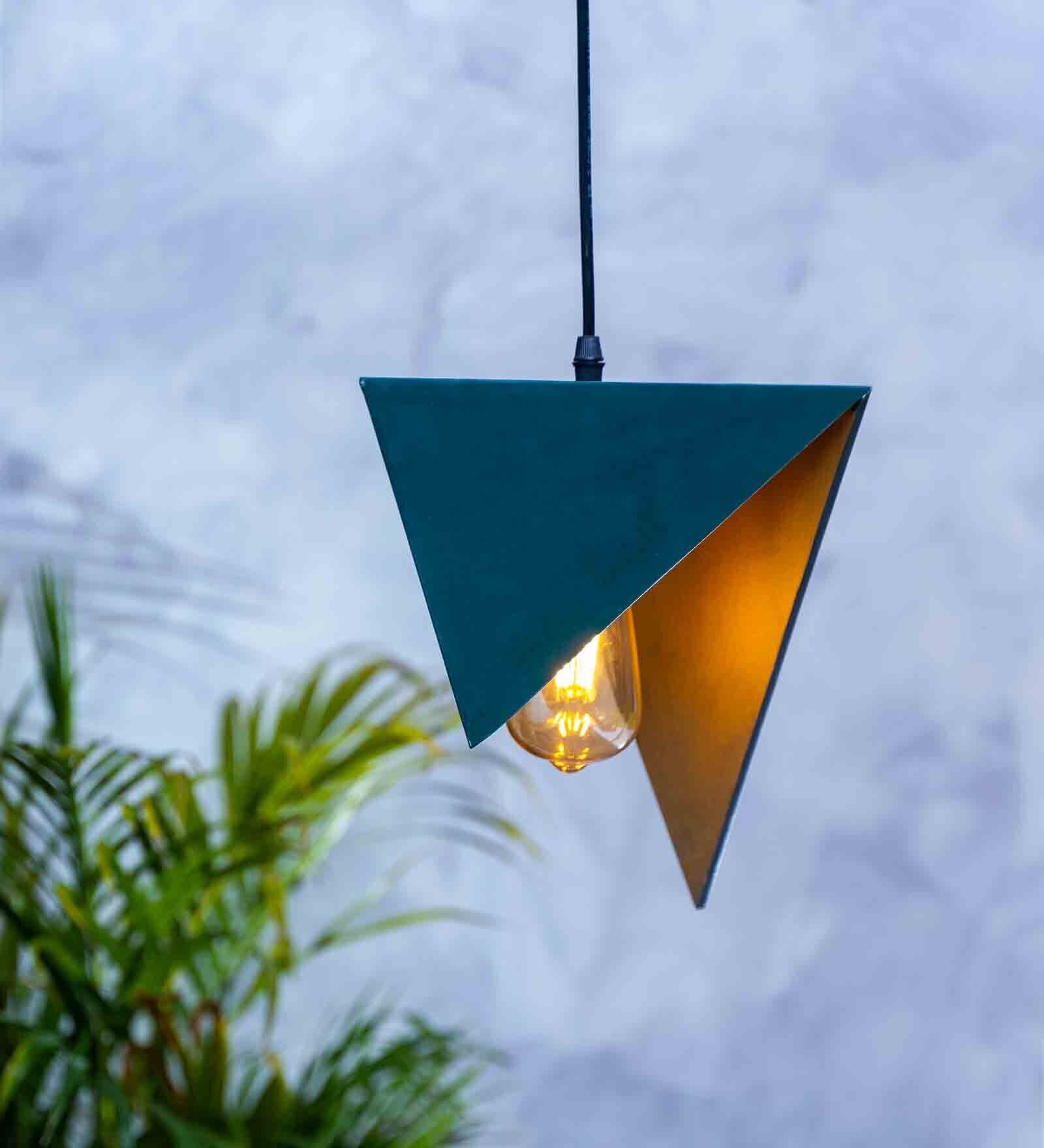 Buy Madrid Green and Gold MDF Handcrafted Contemporary Single Hanging ...