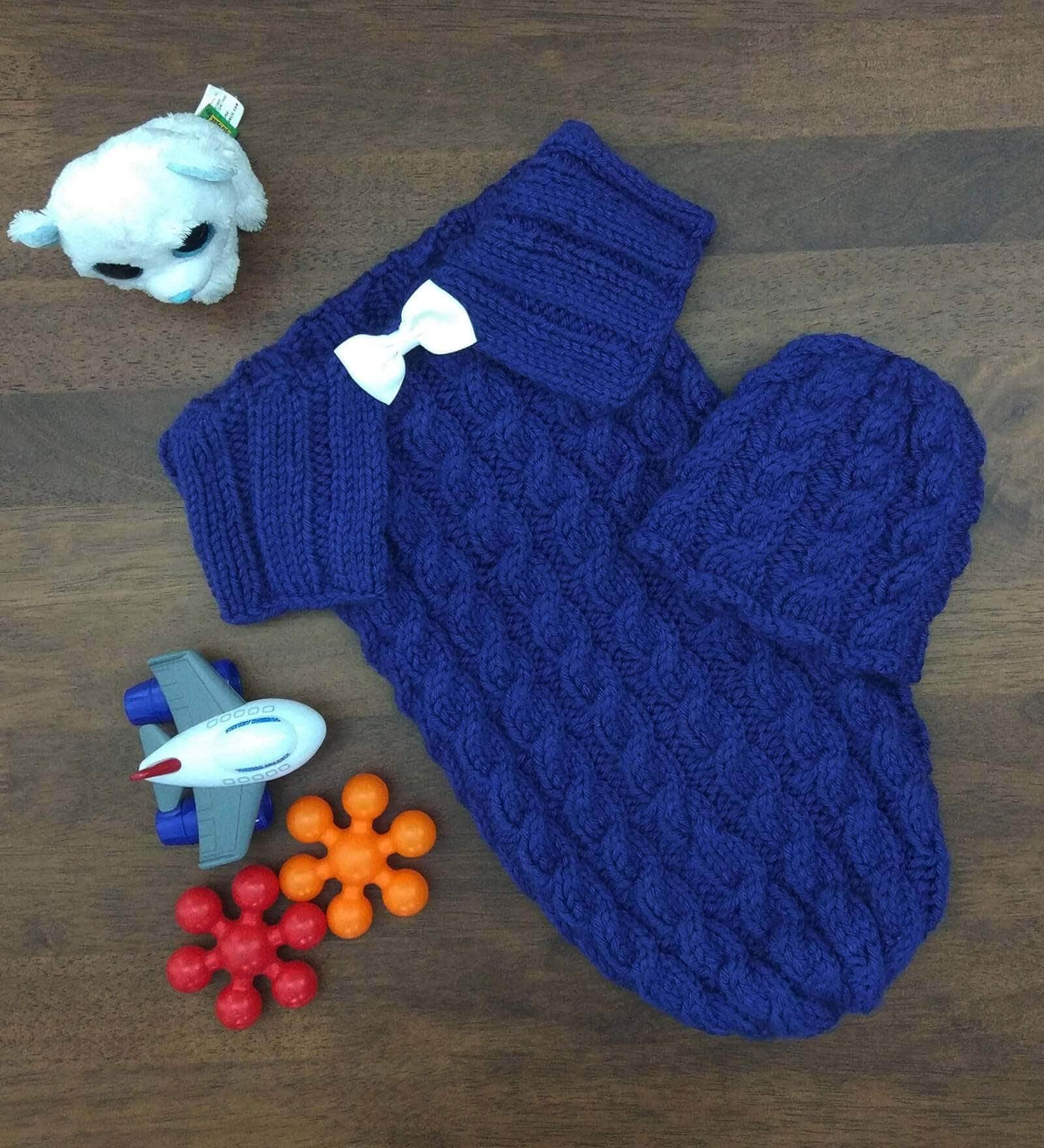 Buy Magic Needles ExclusIve Cable Cocoon Sleepsack & Cap set in Blue ...