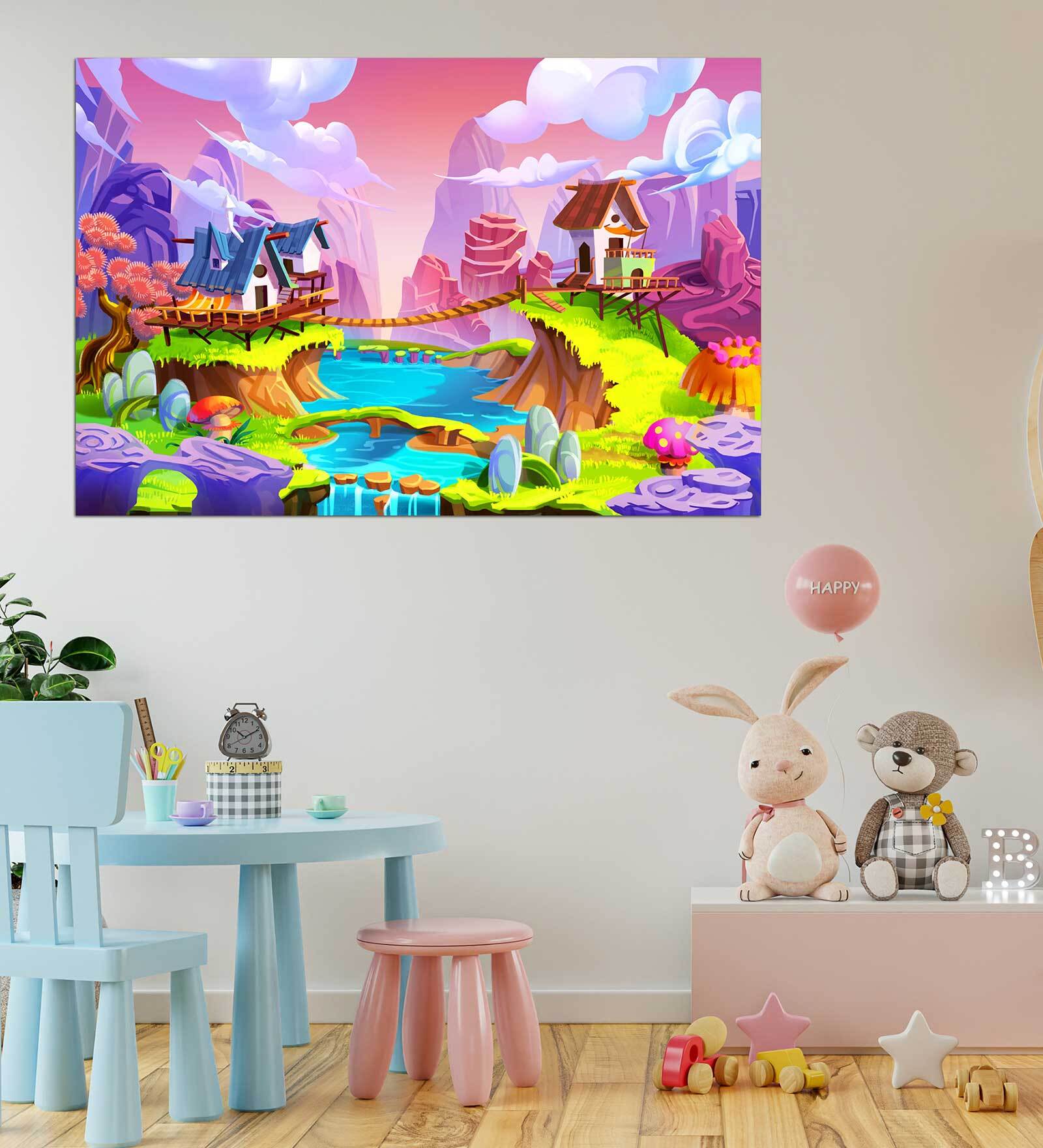 Buy Magical Dream Land Self Adhesive Wall Poster for Home Decor(Vinyl ...