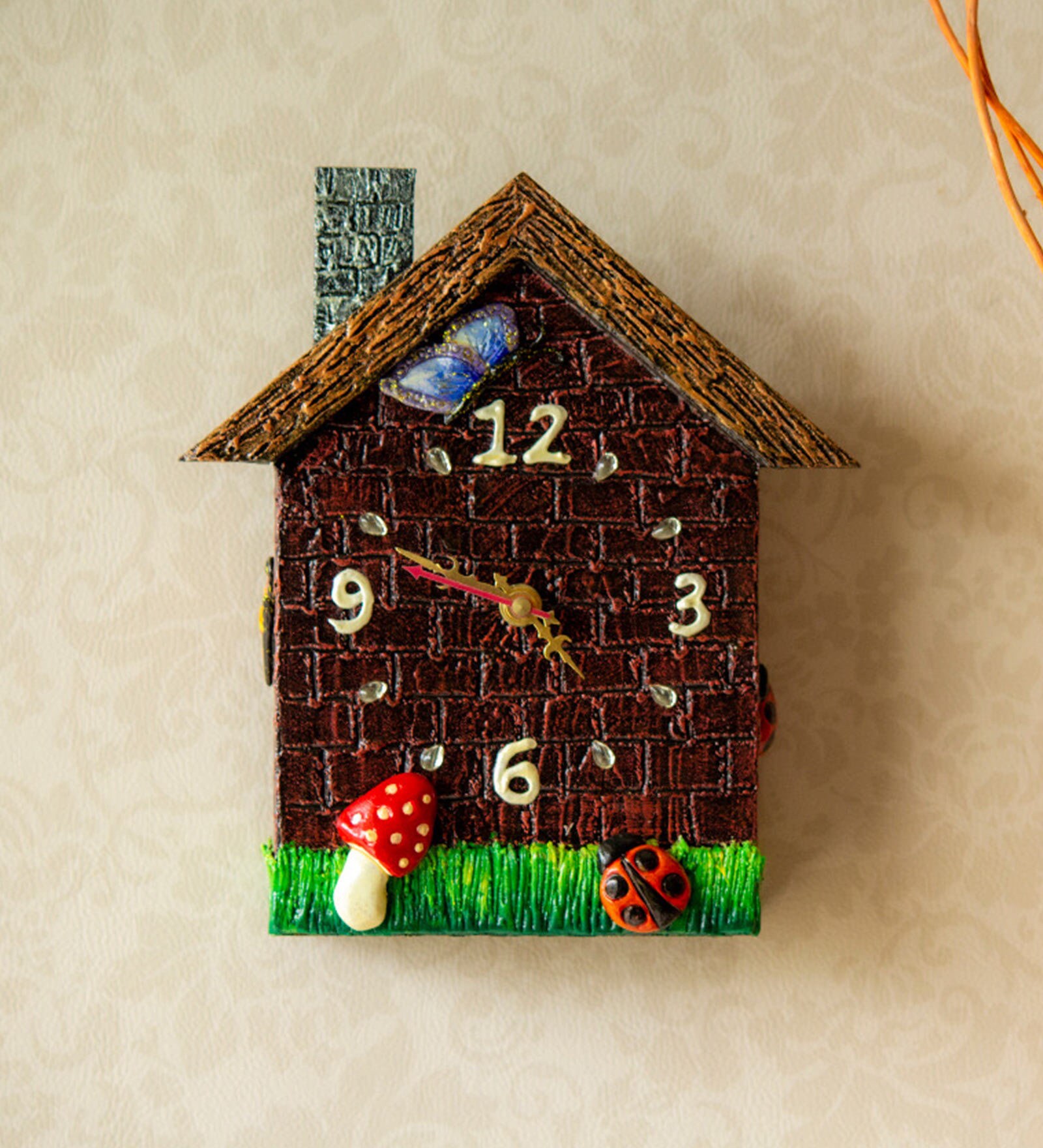 Buy Magical House in the Garden Handmade Wall Clock by Dev Creation at ...