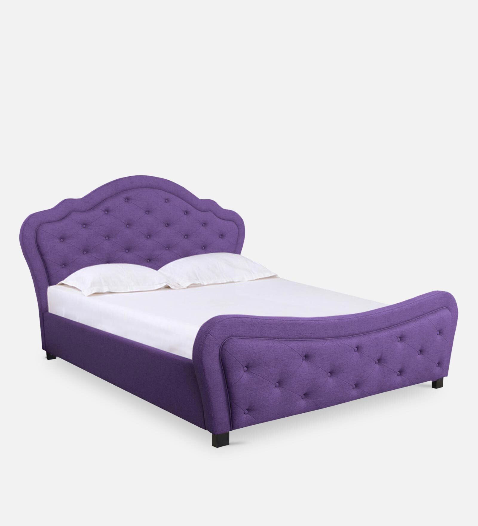 Buy Magnum Fabric Upholstered King Size Bed in Purple Colour by ...
