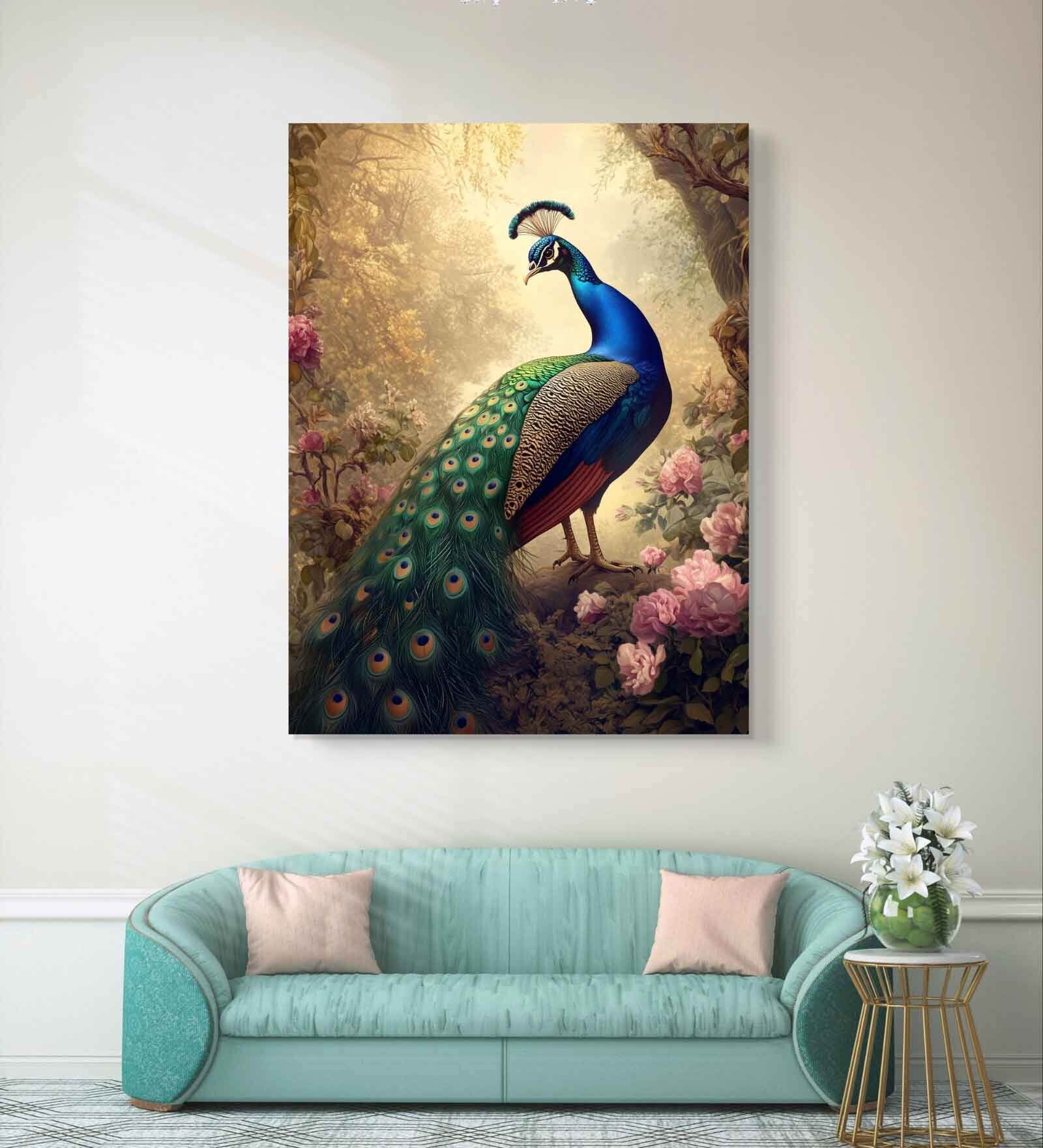 Buy Majestic Peacock 006 16inx20in Gallery Wrap Canvas Painting for ...