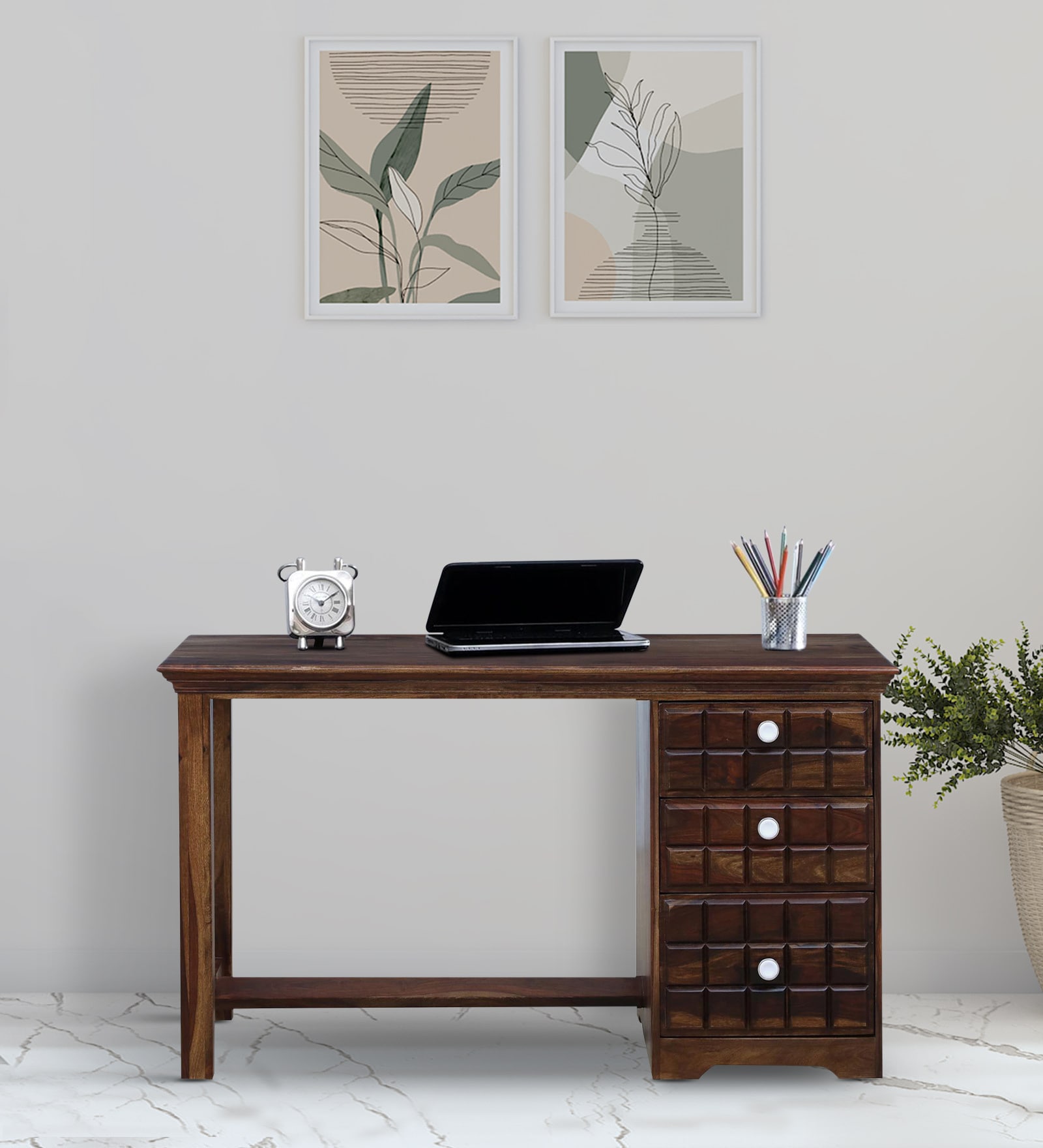 Buy Majestica Sheesham Wood Writing Table in Scratch Resistant ...