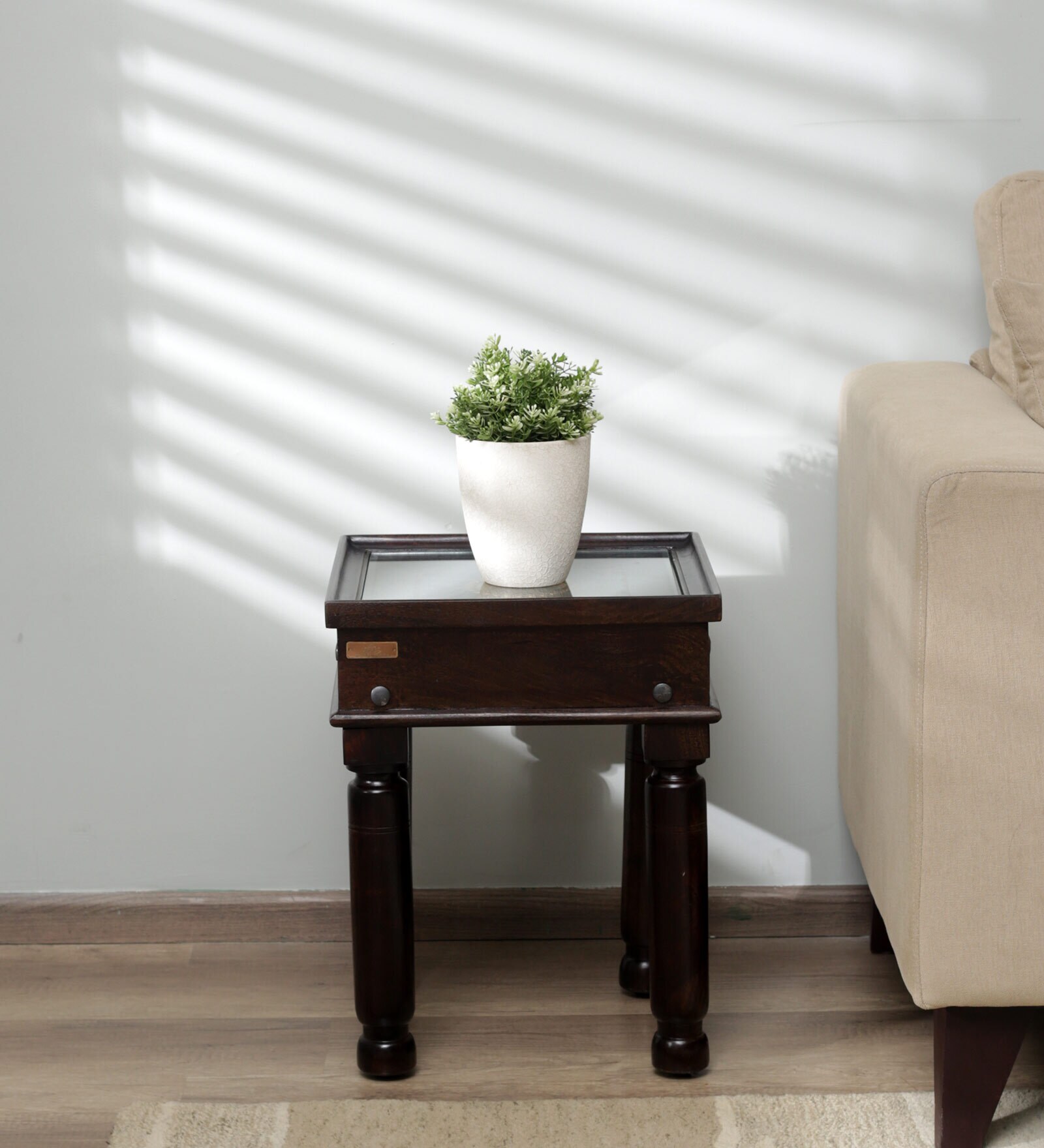 Buy Malava Solid Wood End Table In Warm Chestnut Finish at 17% OFF by ...