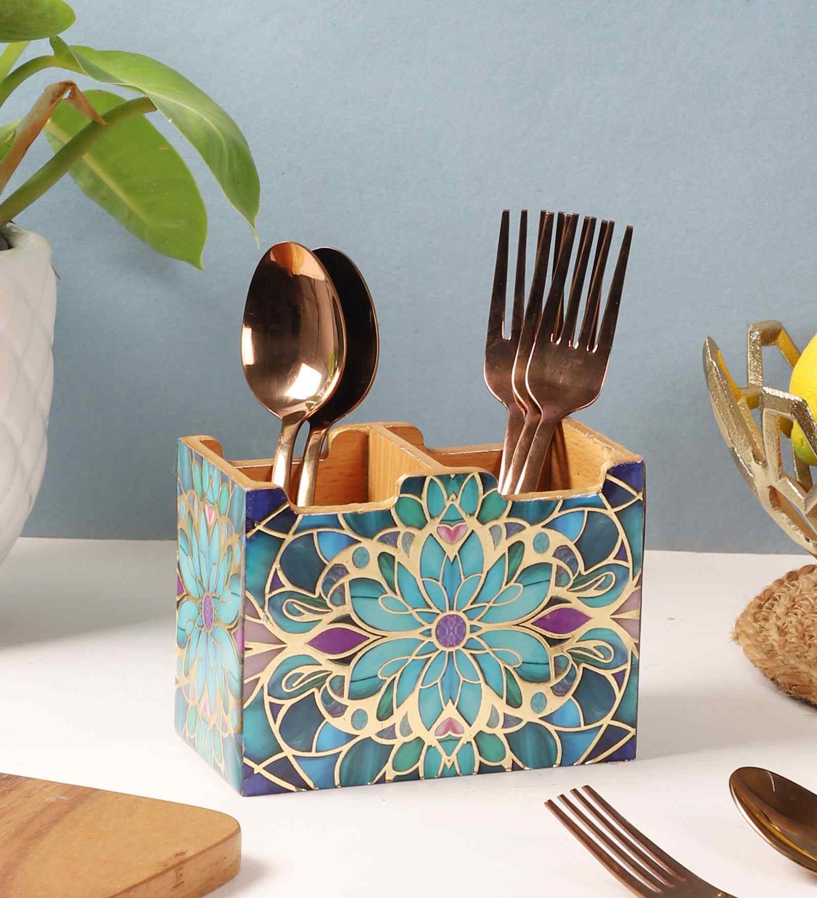 Buy Mandala Bloom Cutlery Holder (1 Piece) at 7% OFF by ShreeJee ...