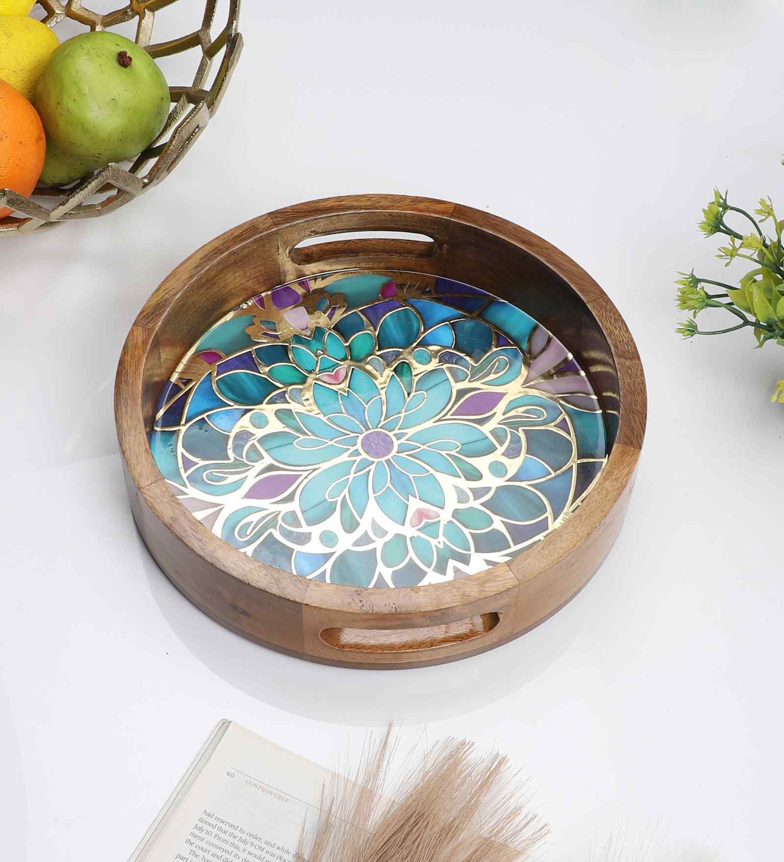 Buy Mandala Bloom Round Tray Boho Chic Organizer -Small (1 Piece) at 8% ...