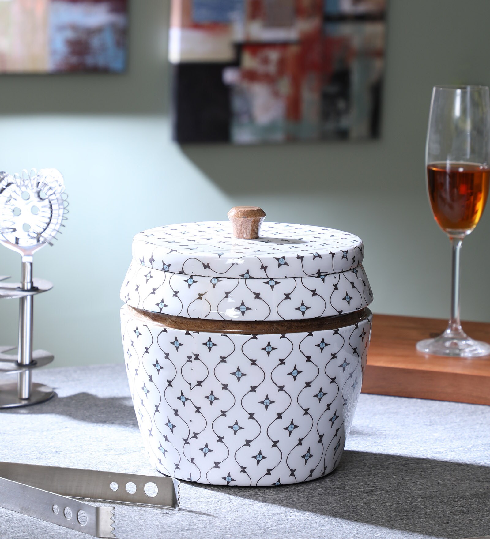 Buy Mango Wood Ice Bucket with Steel Inside by Crayton at 21% OFF by ...