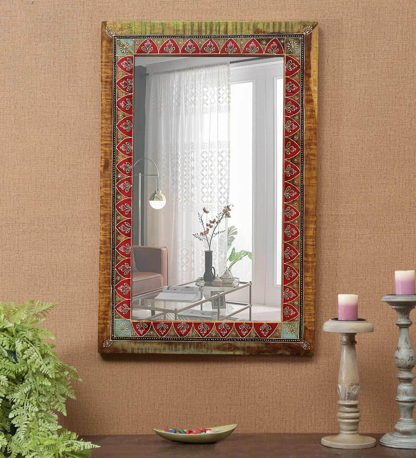 Buy Mango Wood Rectangle Wall Mirror by Artisans Rose at 24% OFF by ...