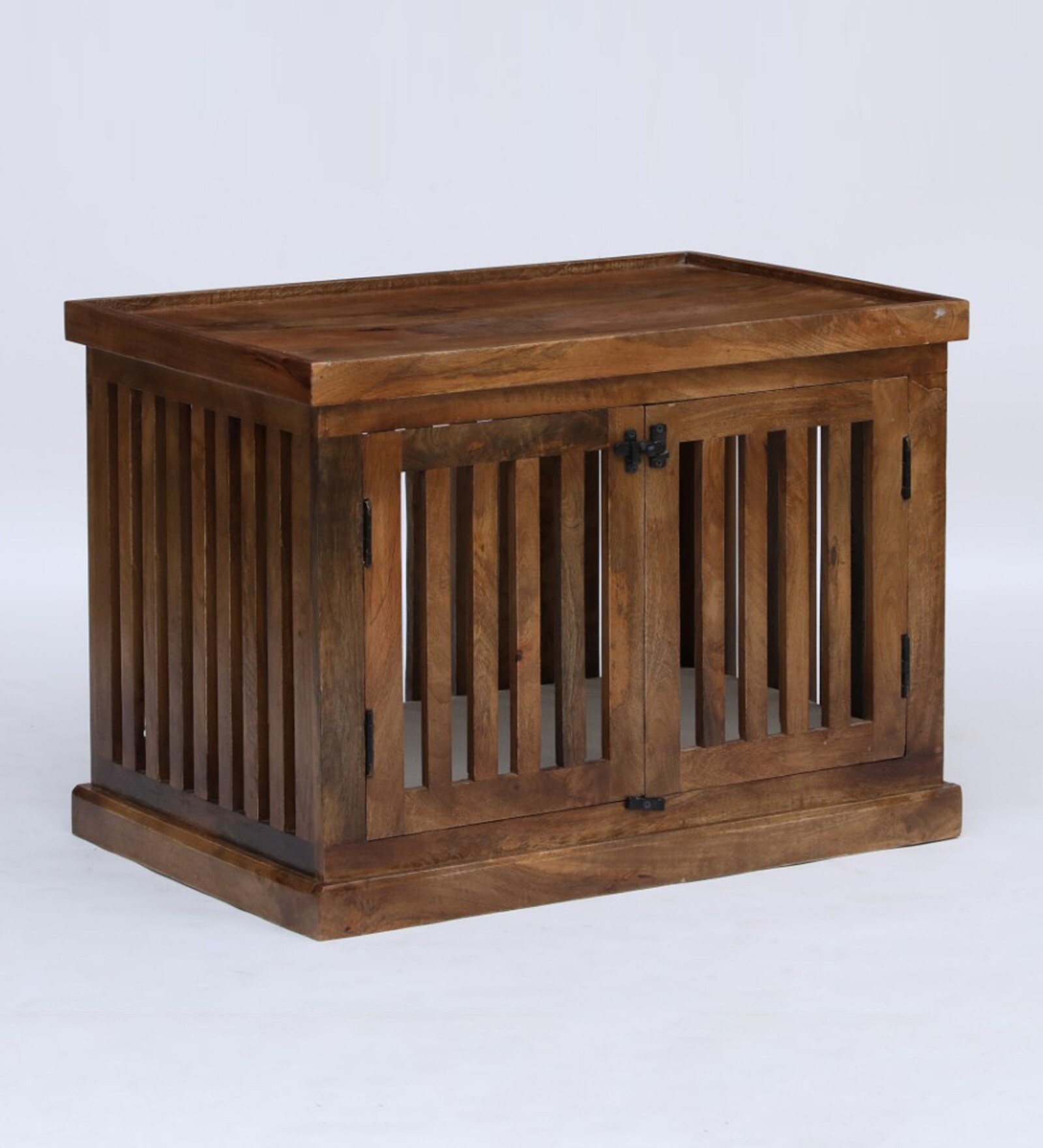 Buy Mango Wood Stripped Dog Cage at 27% OFF by Pet Hub | Pepperfry