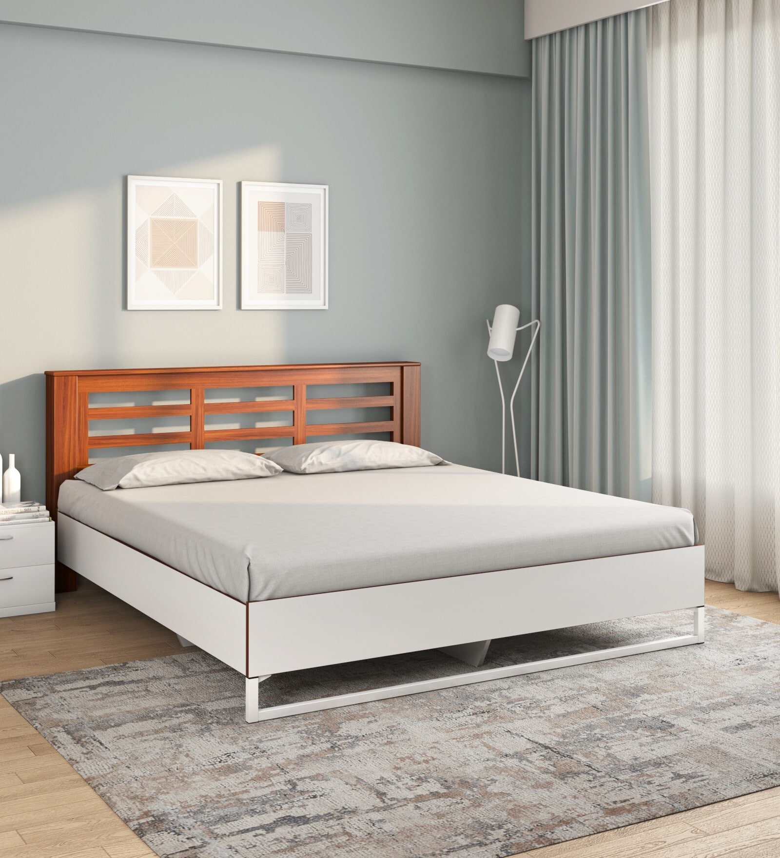 Buy Maple Meta King Size Bed in White Finish at 56% OFF by Nilkamal ...