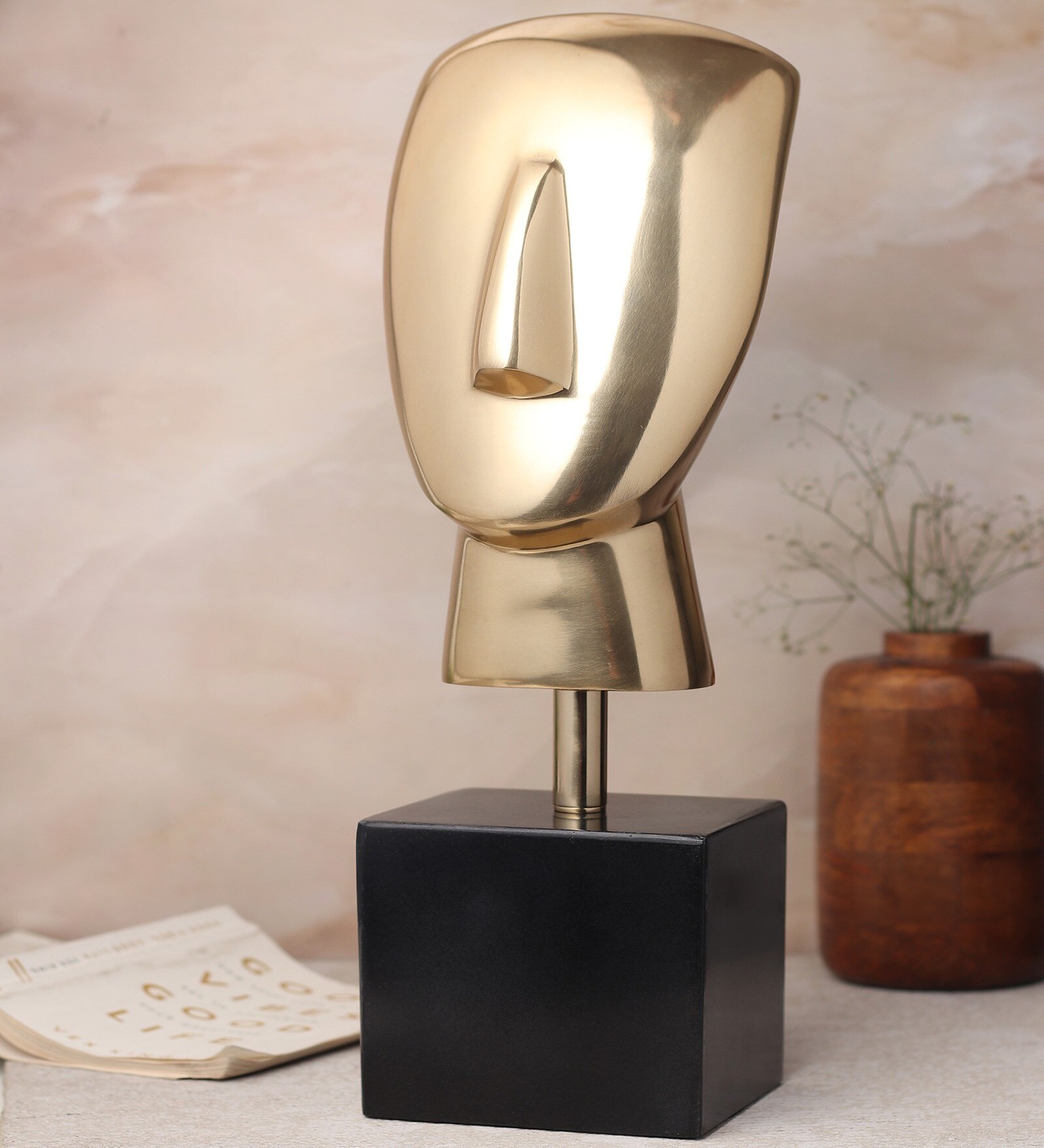 Buy Marble Muse Visage Gold Aluminium Showpiece at 32% OFF by De Maison Decor | Pepperfry