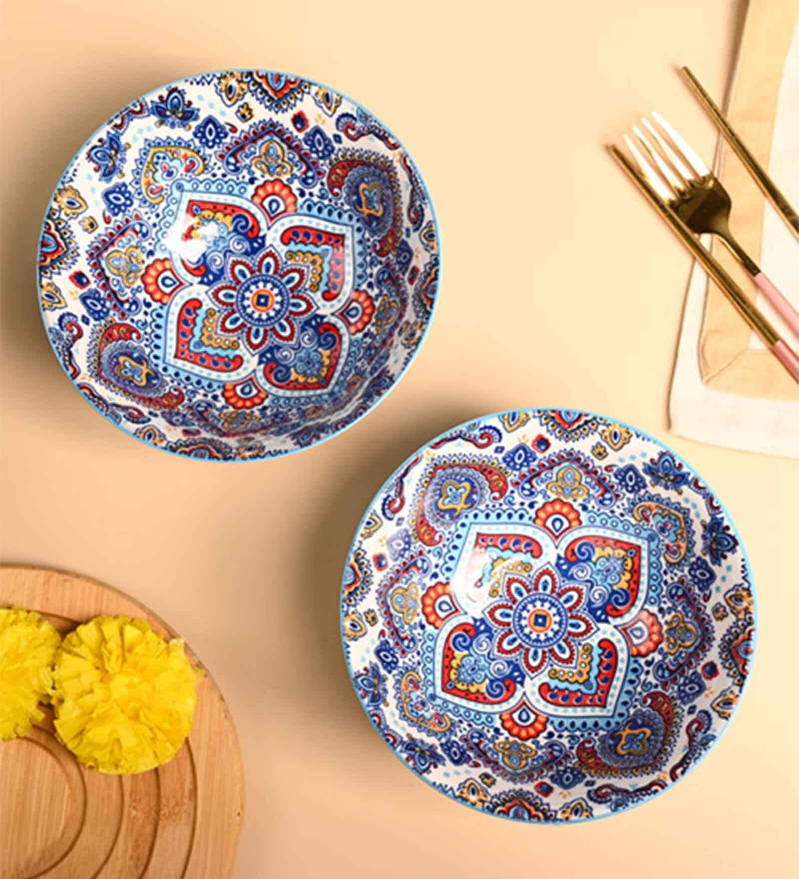 Buy Market99 Ceramic Serving Bowl (Set of 2) 650ml at 43% OFF by Market 99 | Pepperfry