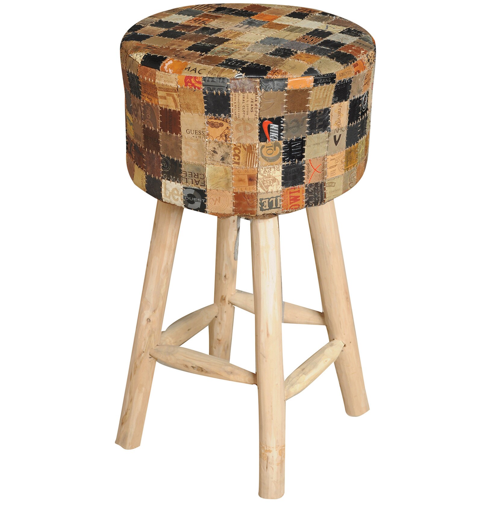 Buy Marlboro Hand-Made Bar Stool in Tan Colour by The Rug Republic ...