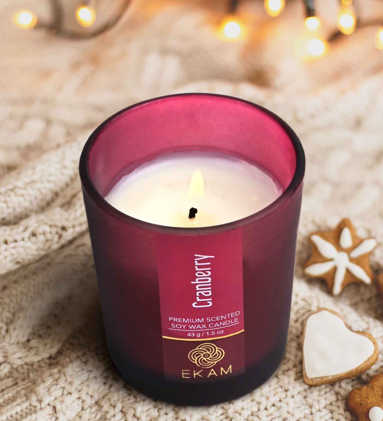 Buy Cranberry Shot Glass Soy Wax Scented-Candle at 10% OFF by EKAM ...