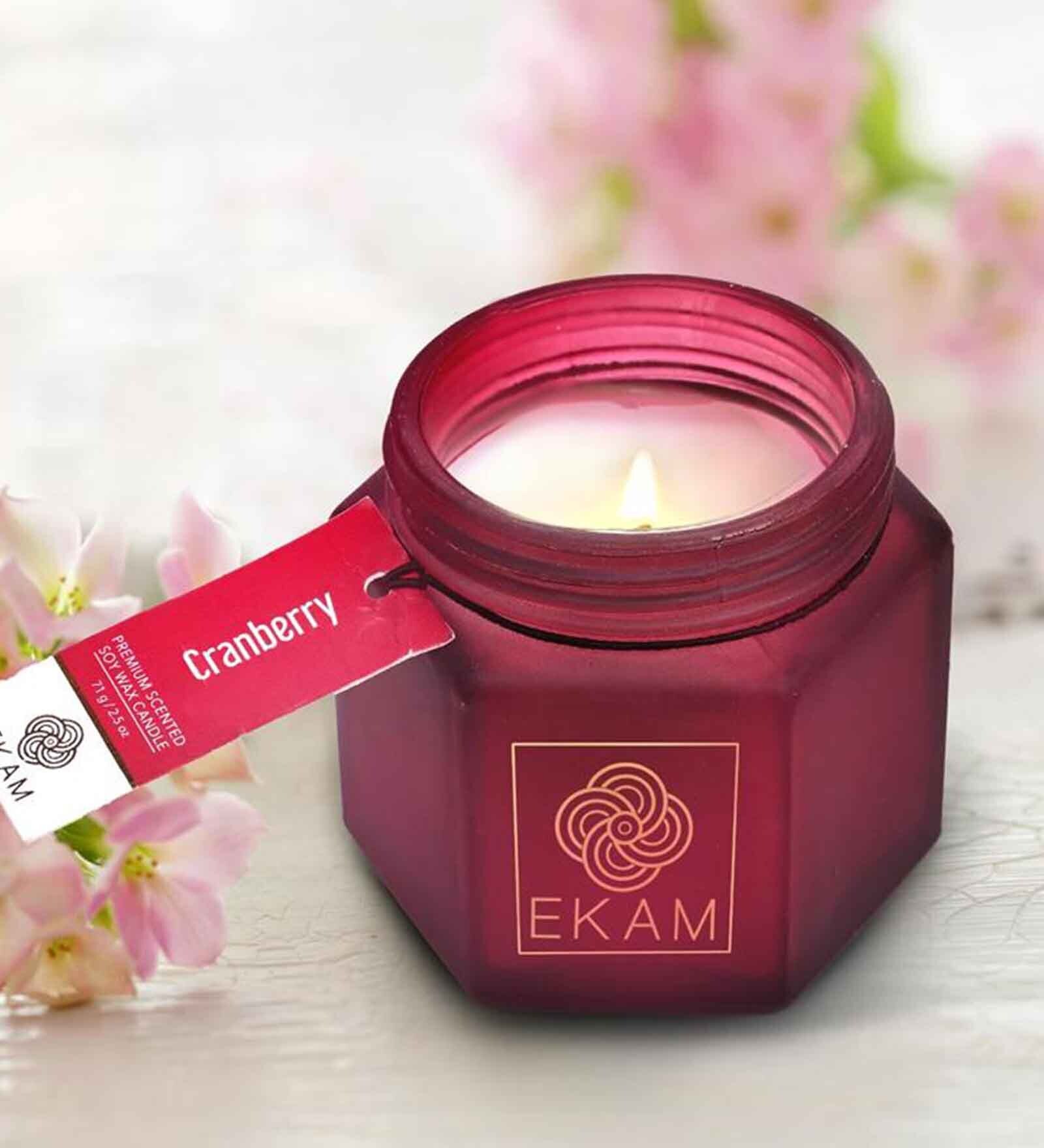 Buy Cranberry Hexa Jar Soy Wax Scented Candle by Ekam at 17% OFF by ...
