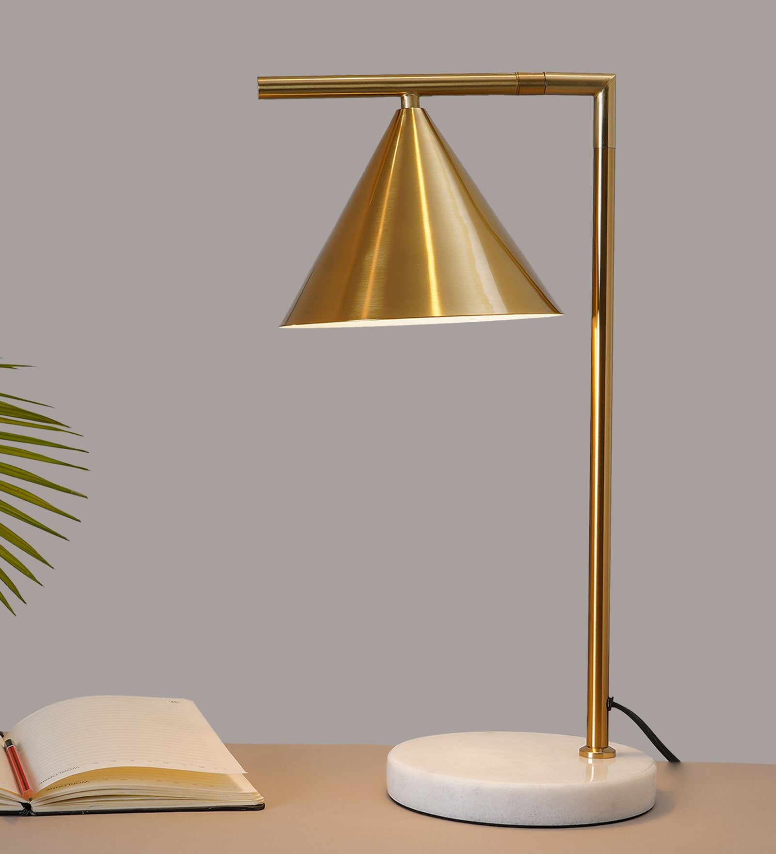 Buy Ronan Gold Study Lamp With Marble & Metal Base at 41% OFF by Kapoor ...