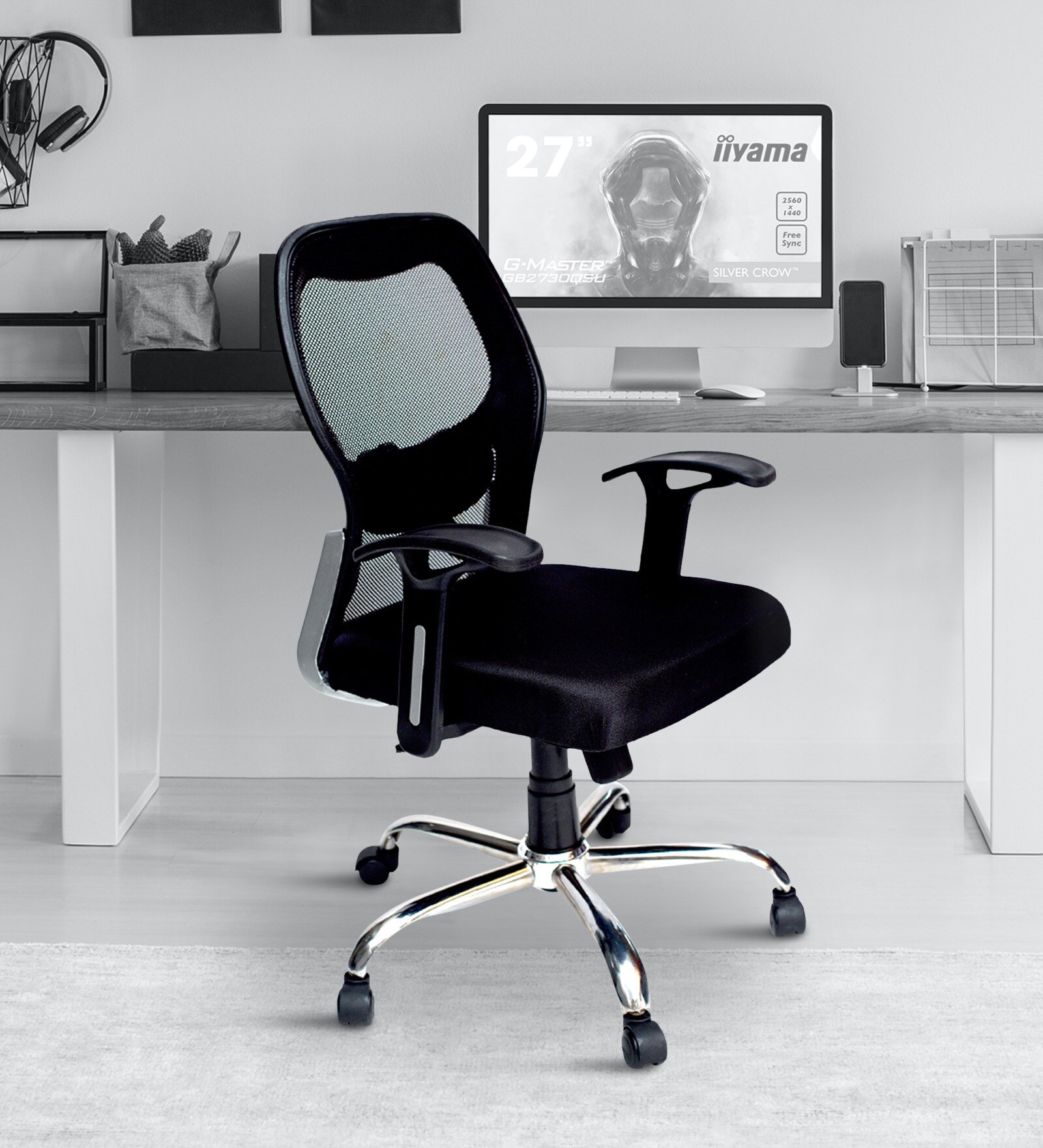 Buy Marvel High Back Ergonomic Chair in Black Colour at 26% OFF by High ...