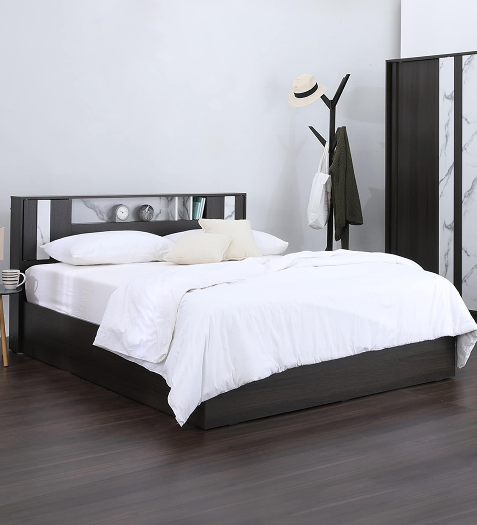 Buy Marydel King Size Bed In Dark Wood Colour at 34% OFF by Index ...
