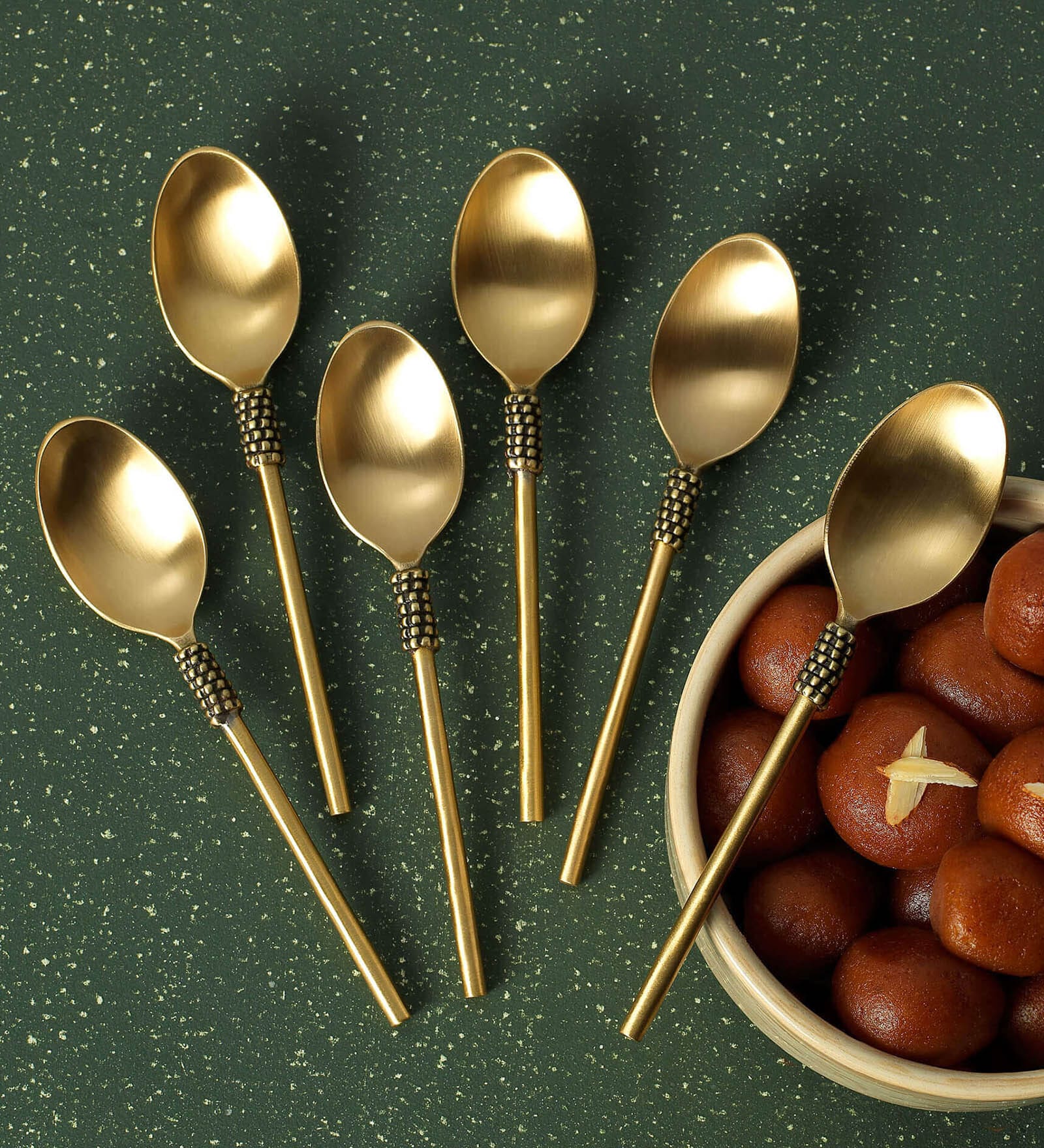 Buy Masai Gold Brass (Set of 6) Tea Spoon at 100% OFF by Ellementry ...