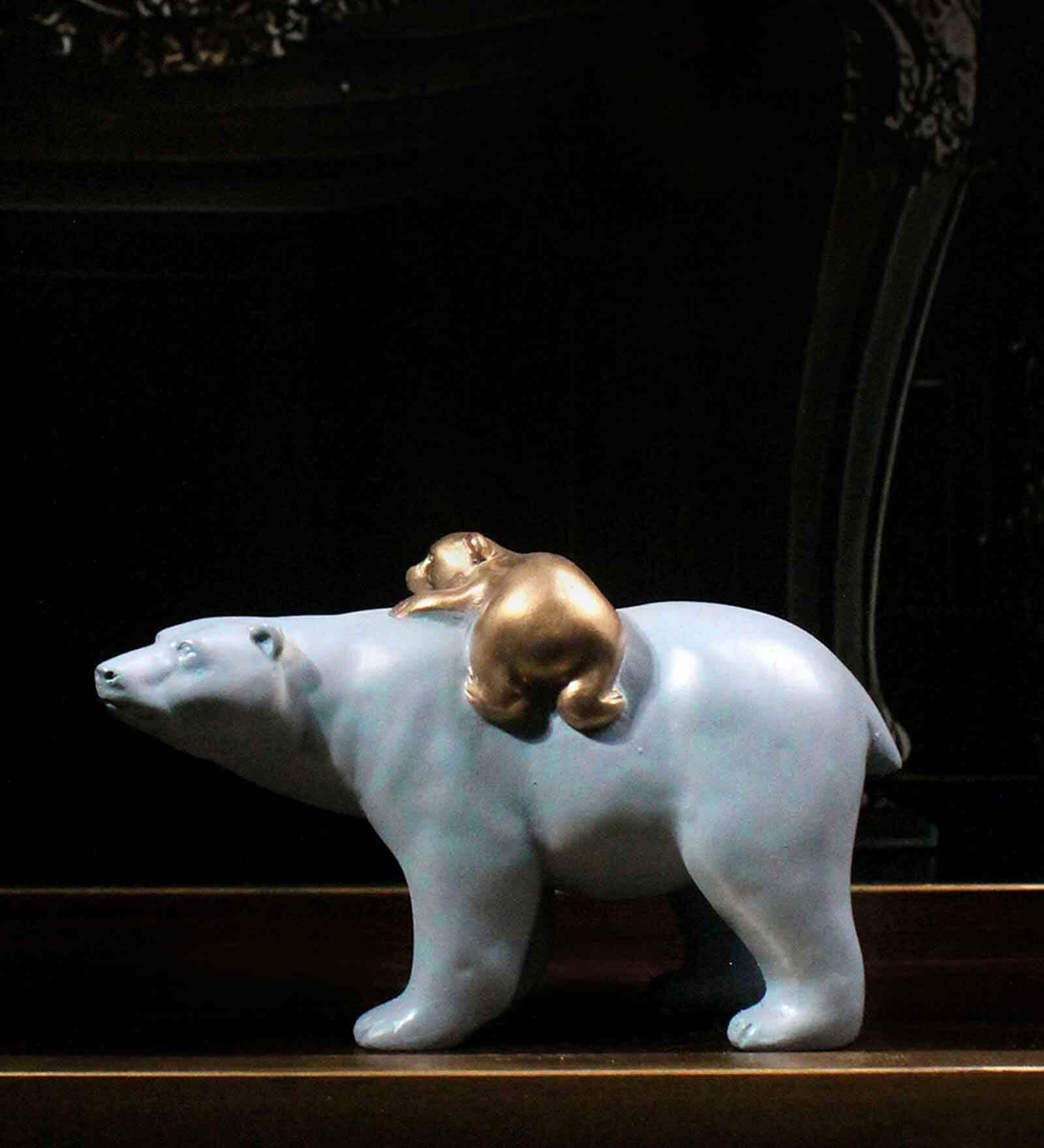 Buy Maternal Bond Bear Blue Polyresin Figurine at 68% OFF by The White ...