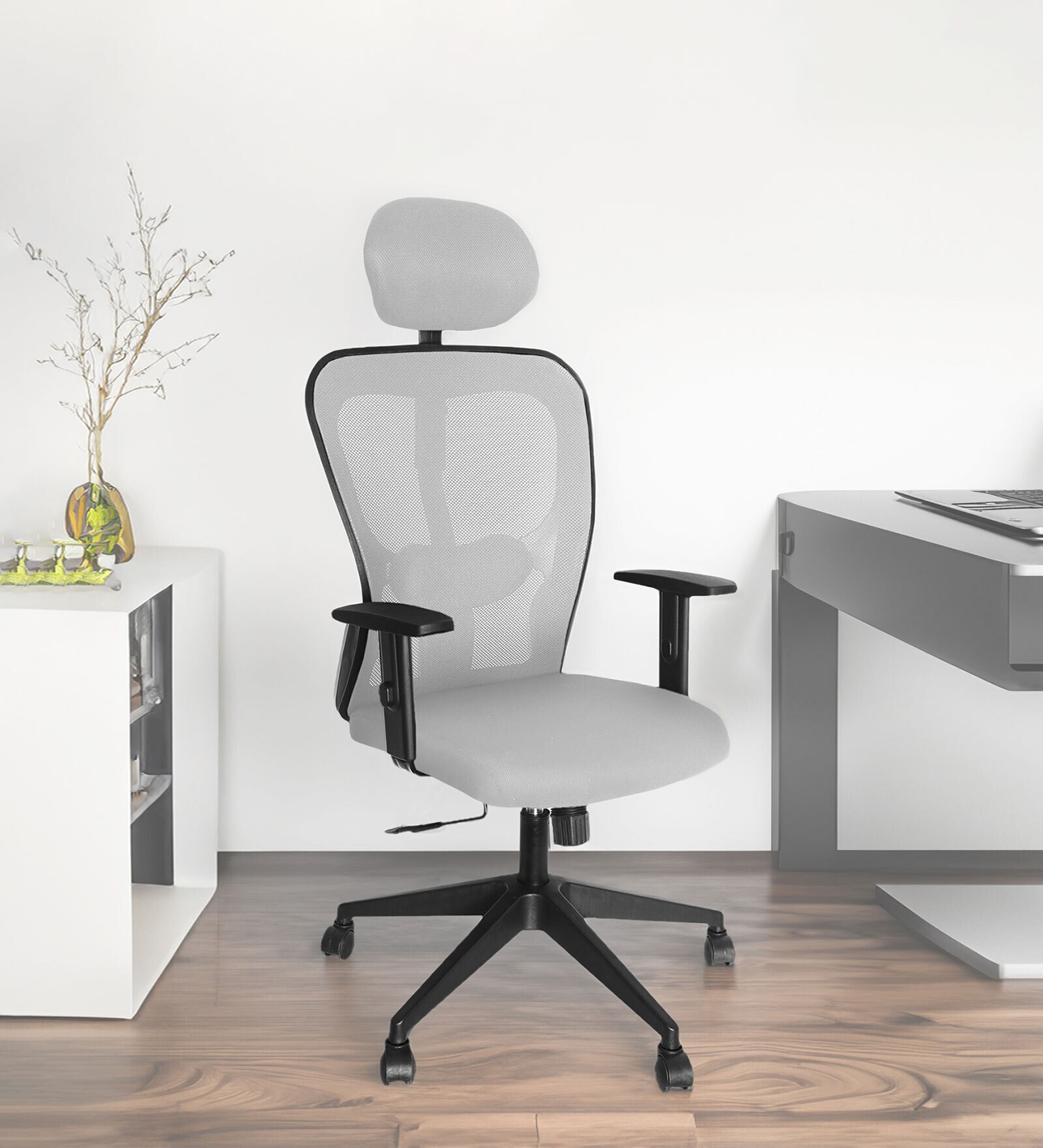 Buy Matrix Breathable Mesh High Back Ergonomic Chair In Grey Colour ...