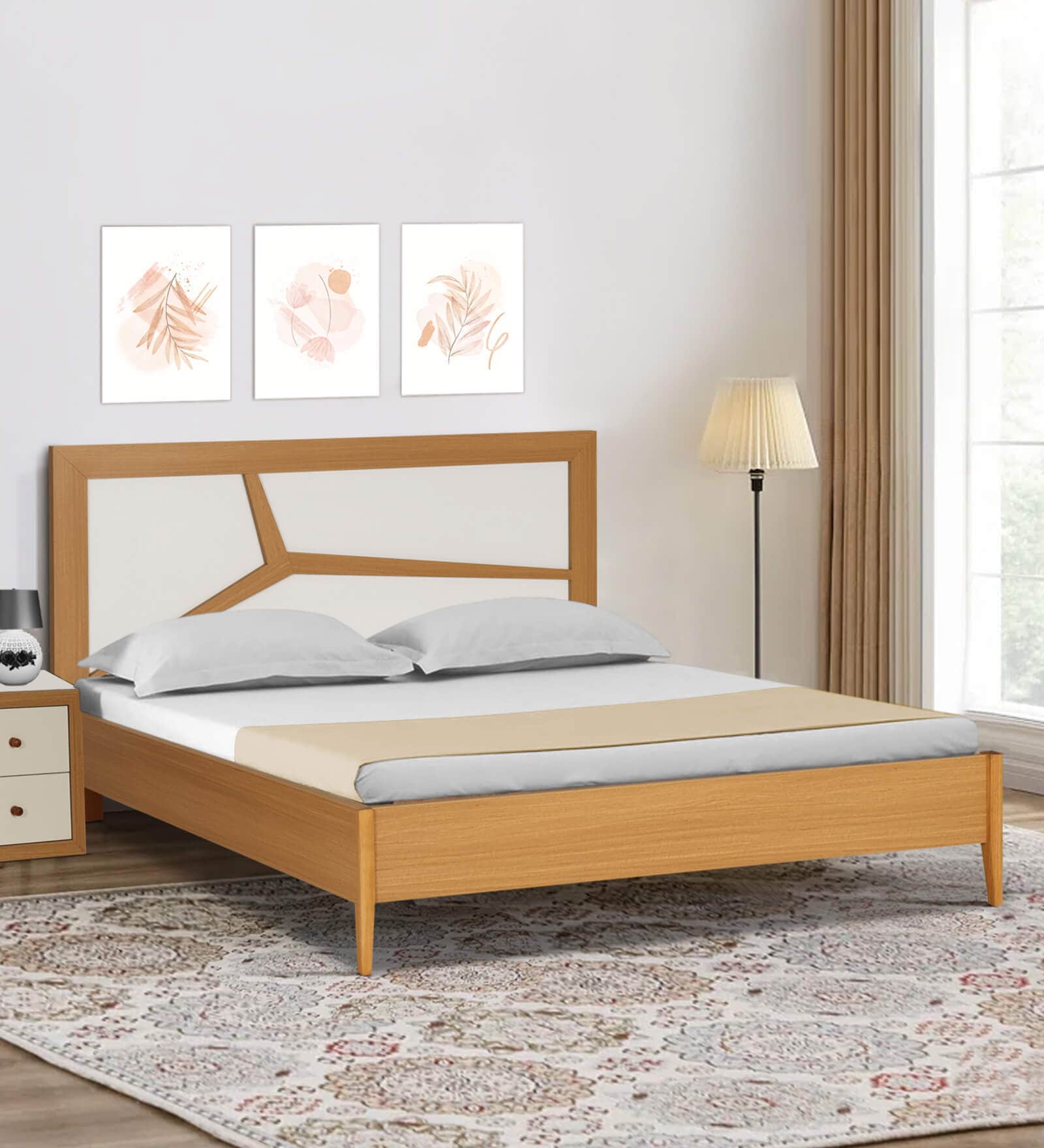 Buy Matrix King Size Bed In Urban Teak & White Colour at 15% OFF by Mintwud from Pepperfry ...