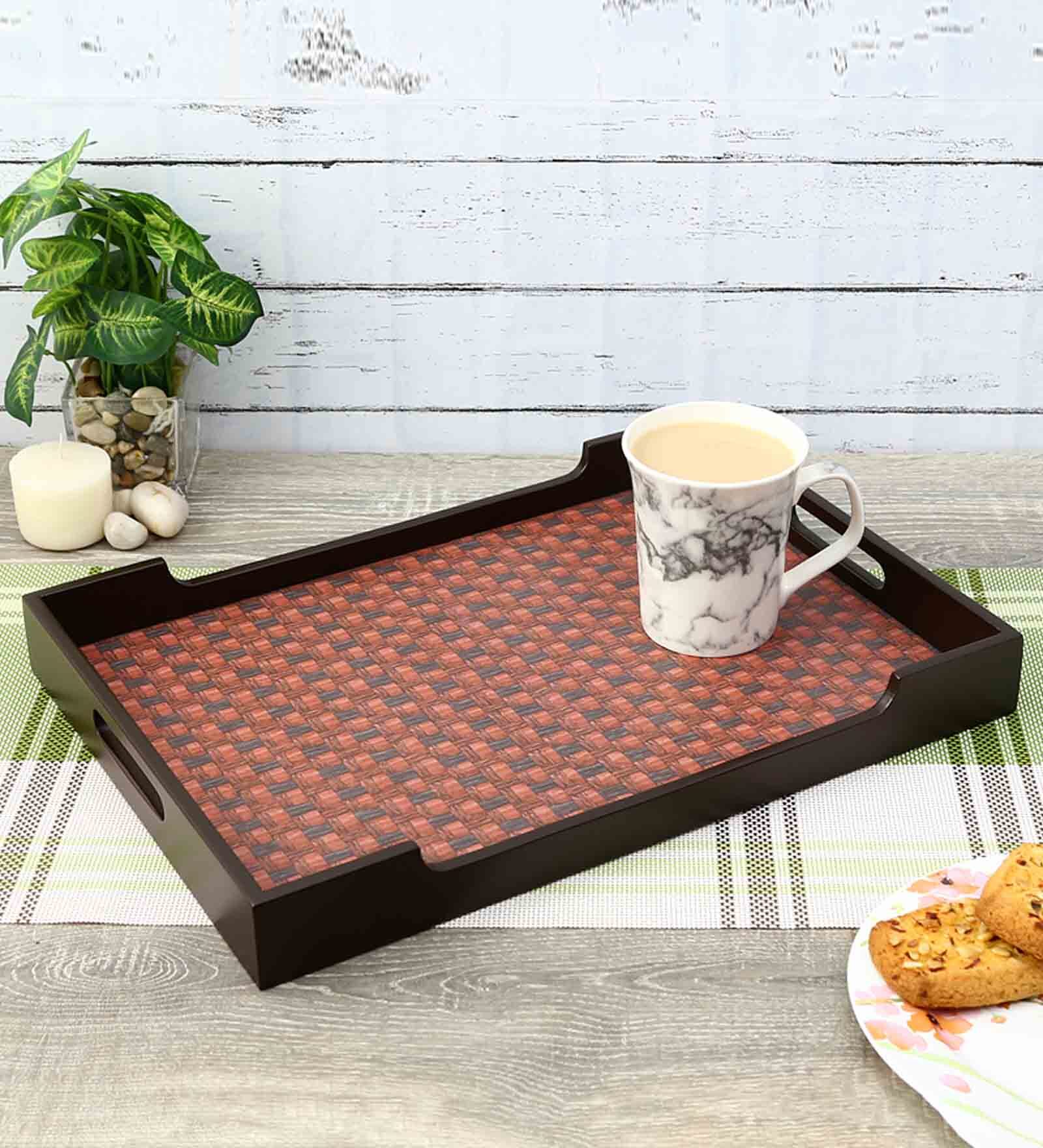 Buy Matt Engineered Wood Serving Tray by Classicraft at 16% OFF by ...