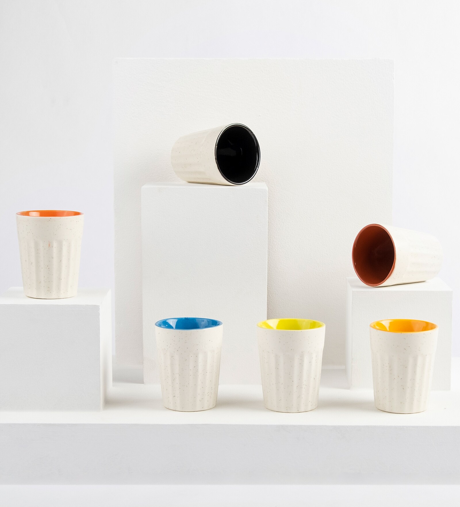 Buy Grady 130ml Multicolour (Set of 6) Ceramic Tea Glass at 66% OFF by ...