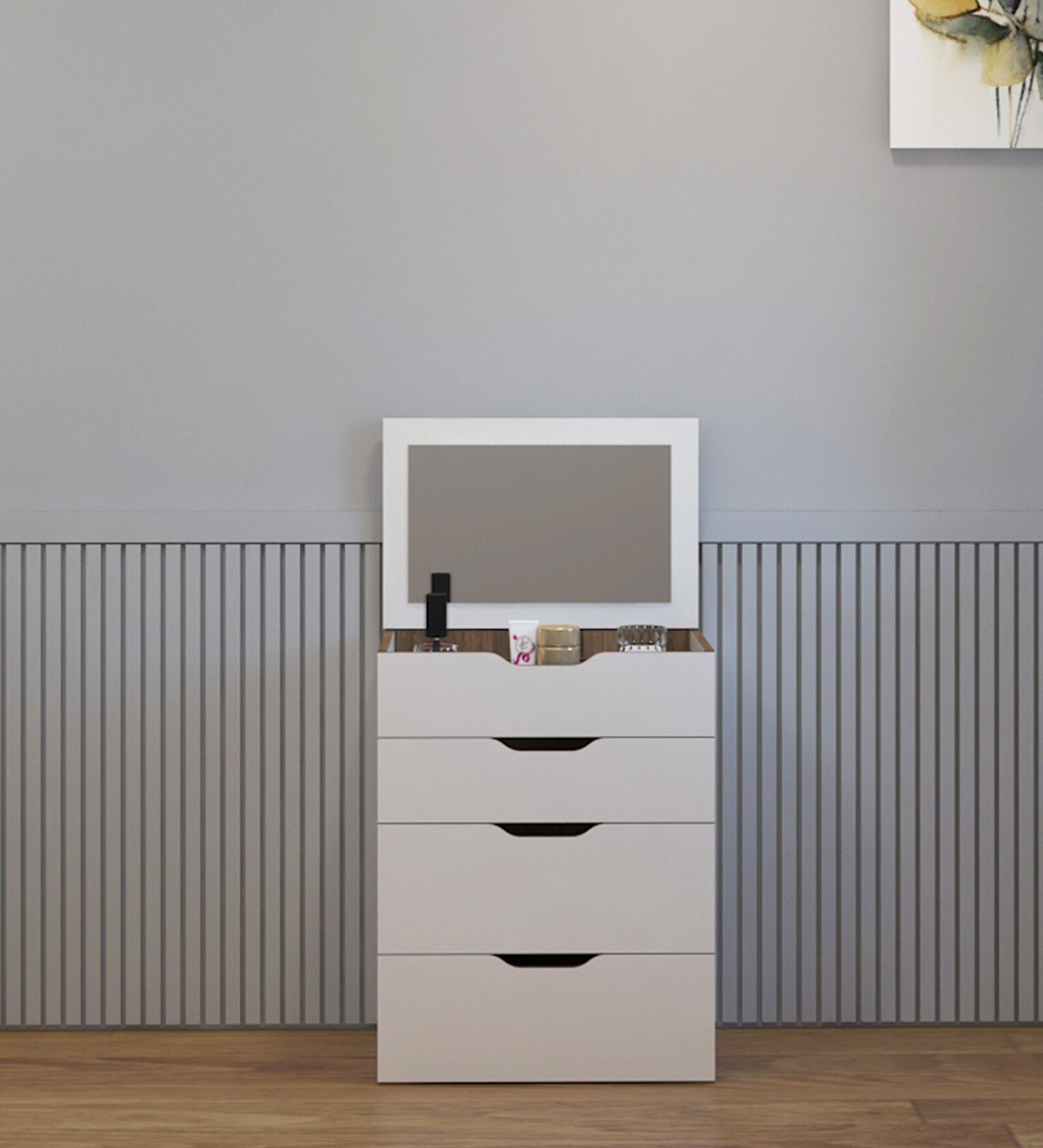 Buy Max Compact Dressing Table In Frosty White Finish at 33% OFF by ...