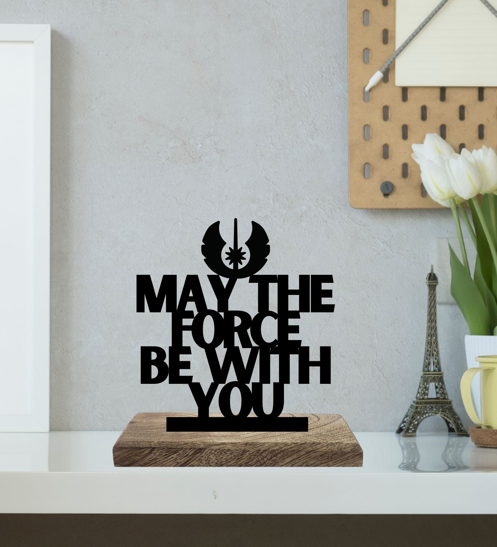 Buy May The Force Be With You Black Mango Wood & Iron Showpiece at 43% ...