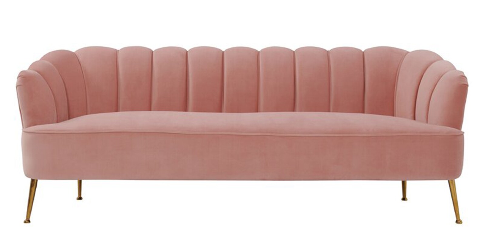 Buy Marble Velvet 3 Seater Sofa in Pink Colour at 13% OFF by Adorn ...