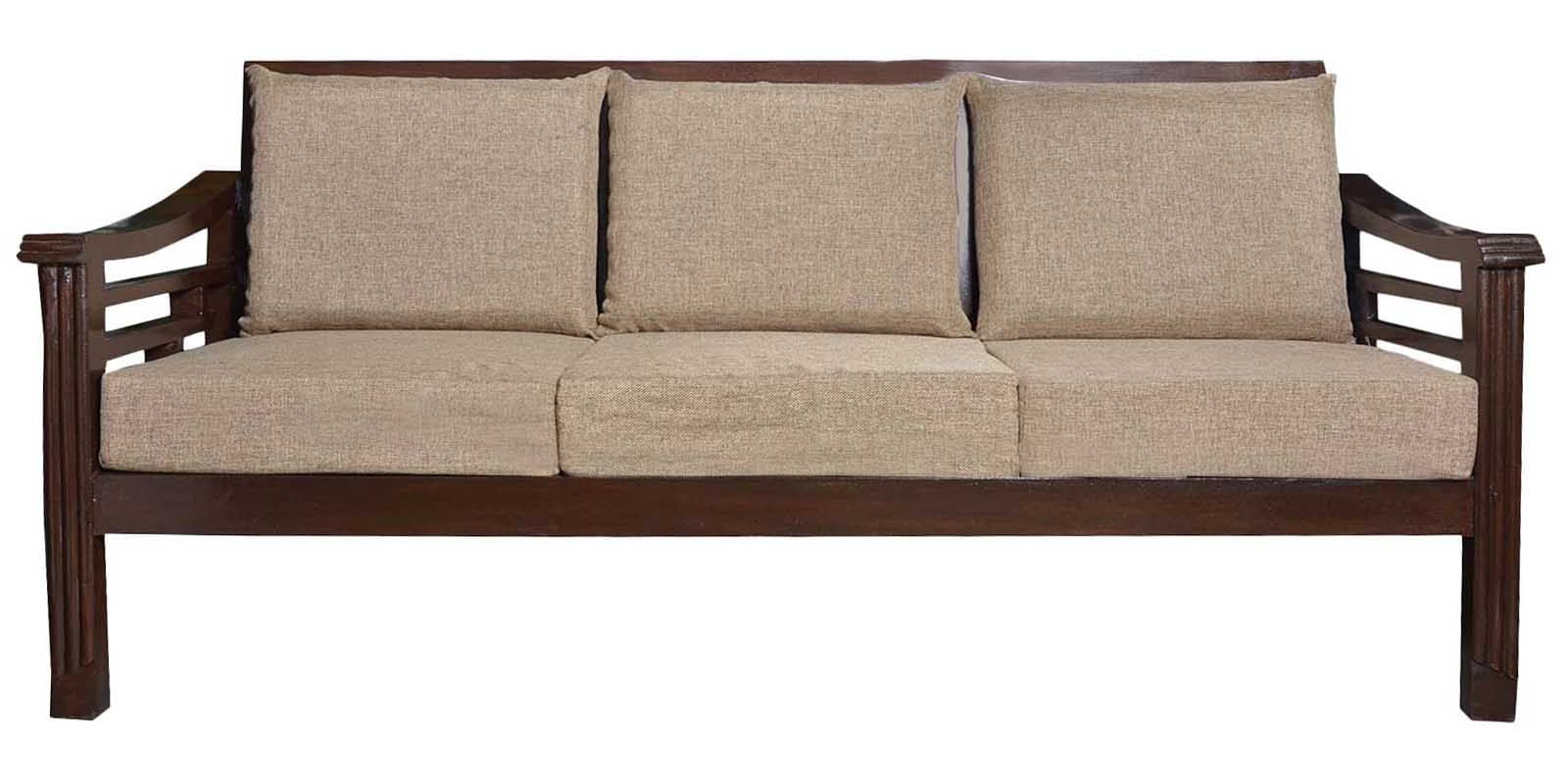 Buy Alferdo Three Seater Sofa Off White Colour by Tezerac Online - Sofa ...