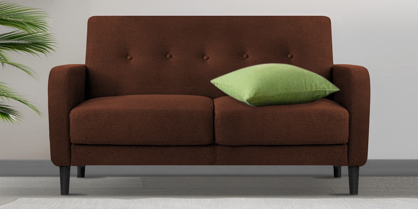 Buy Marq Fabric 2 Seater Sofa in Coffee Brown Colour at 9% OFF by Febonic | Pepperfry