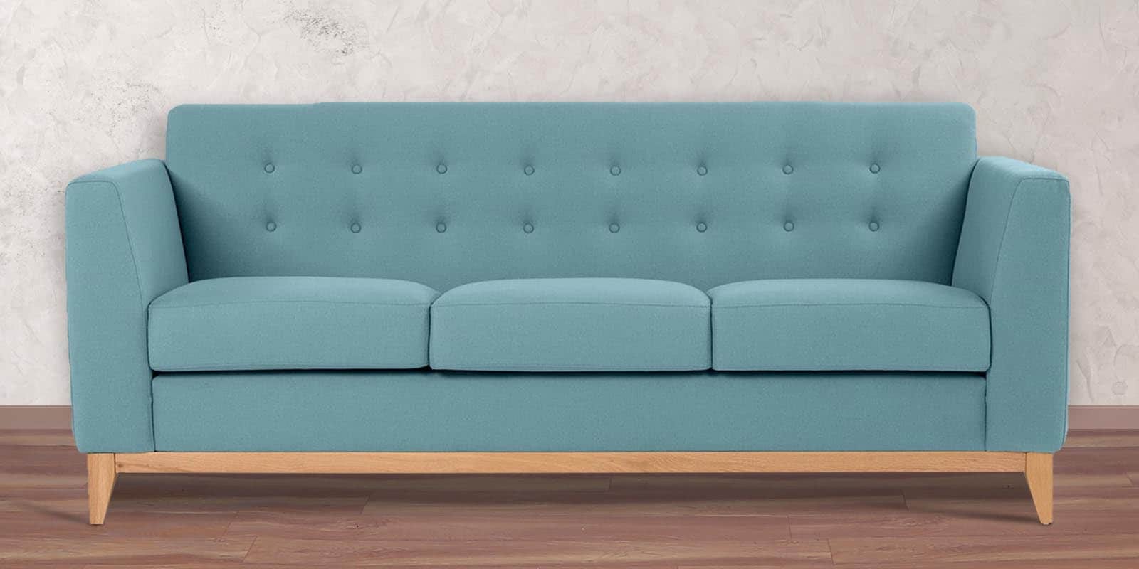 Buy Maxim Three Seater Sofa in Aqua Colour by Madesos Online - 3 Seater Sofas - 3 Seater Sofas ...