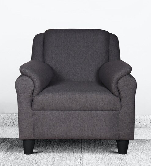 Buy Madison Fabric 2 Seater Sofa in Grey Colour Online - Contemporary 2 ...