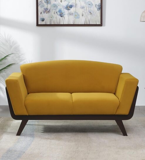 Yellow 2 Seater Sofas Online @Upto 70% OFF | Pepperfry