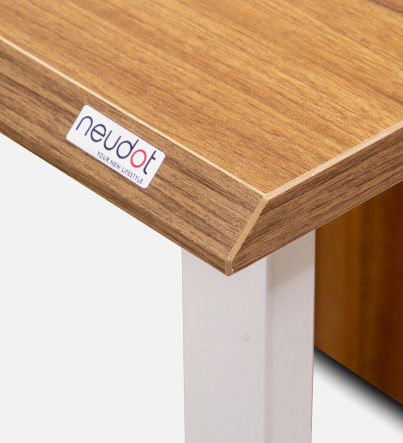 Buy Macro Office Table in Leon Teak Finish by Neudot Online - Executive ...