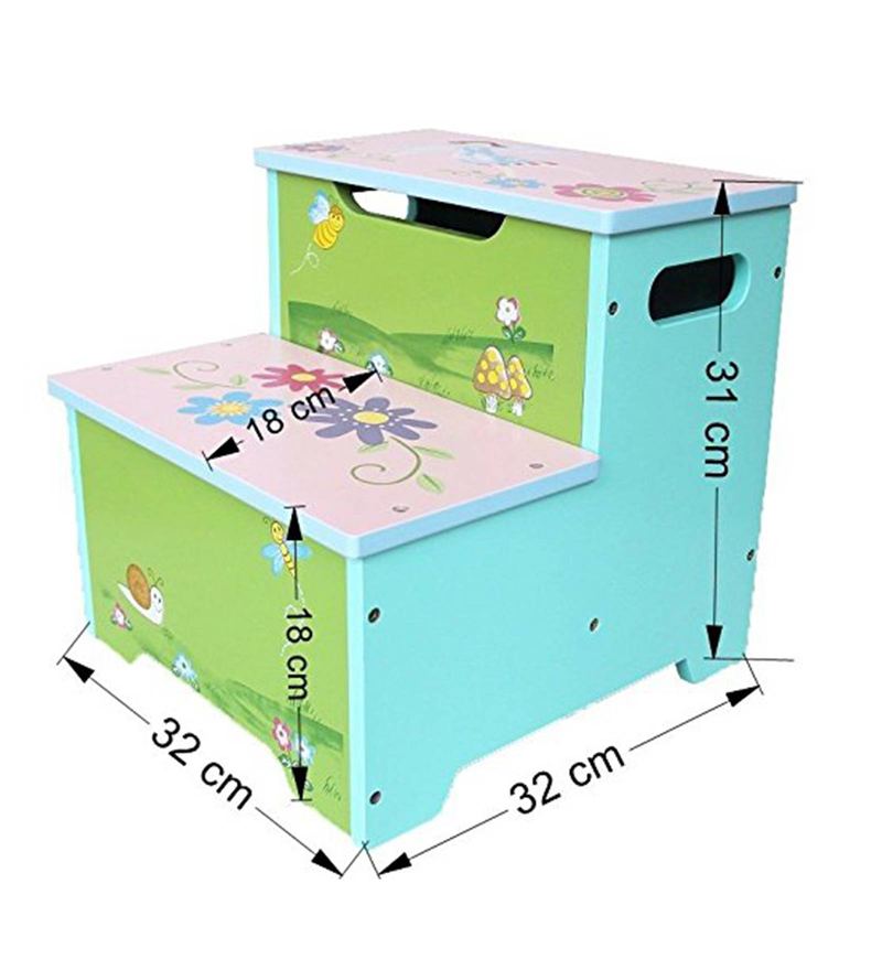 Buy Magic Garden Kid's Step Stool with Storage in Multicolour by The ...