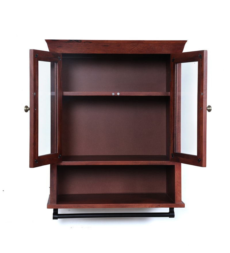 Buy Mango Wood Brown 3 Compartment Bathroom Cabinetby Crayton Online ...